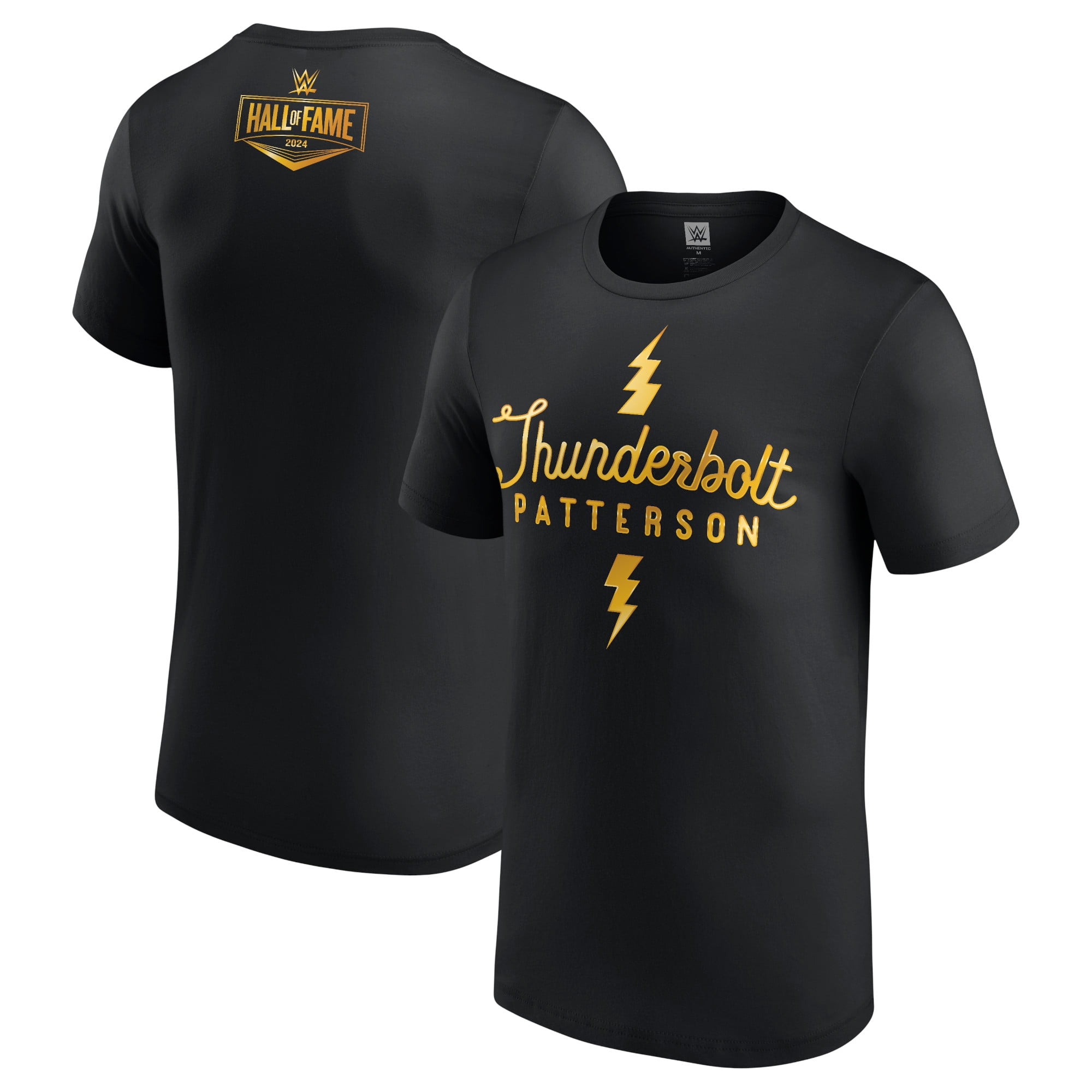 Men's Black Thunderbolt Patterson 2024 WWE Hall of Fame T-Shirt ...