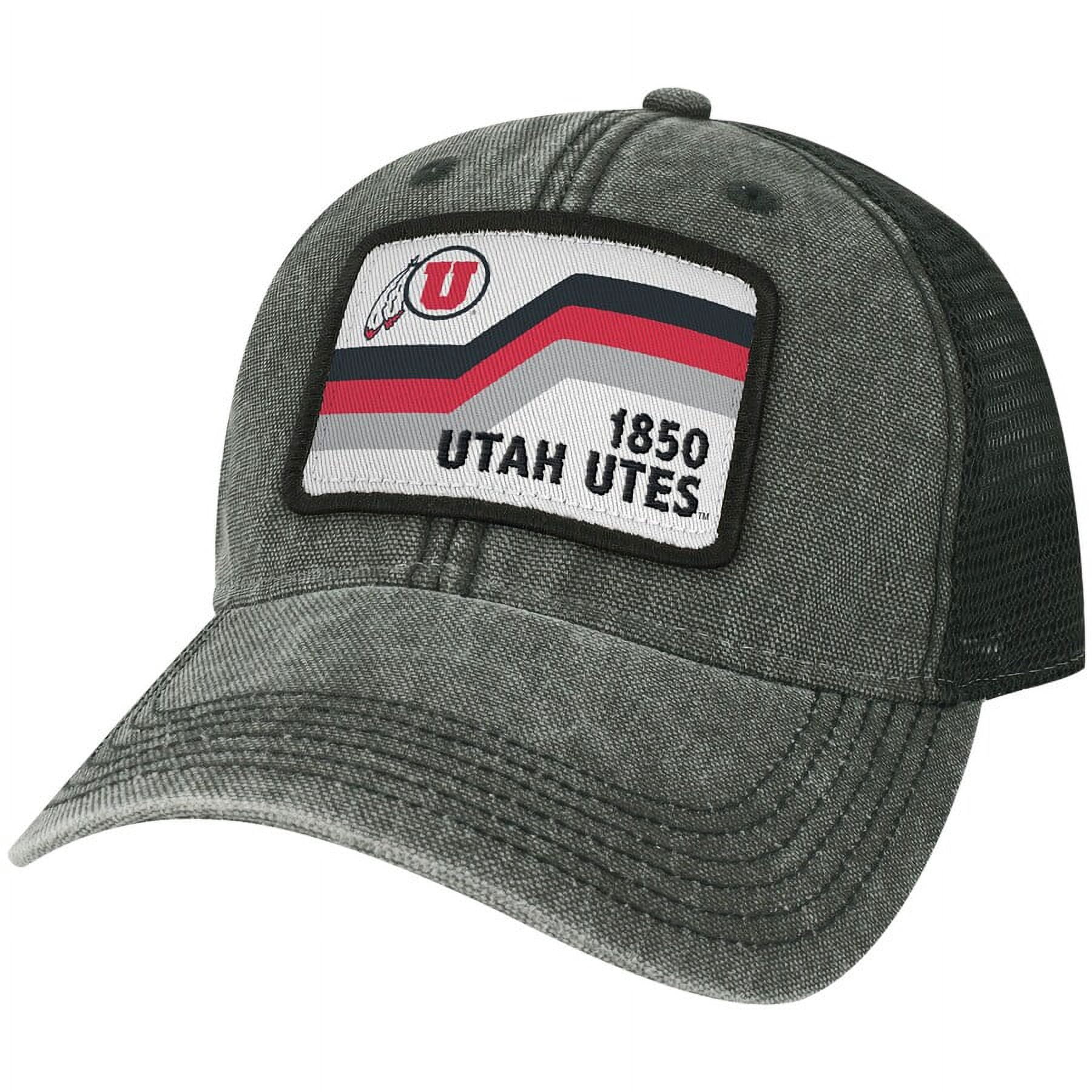 Men's Black Utah Utes Sun & Bars Dashboard Trucker Snapback Hat ...