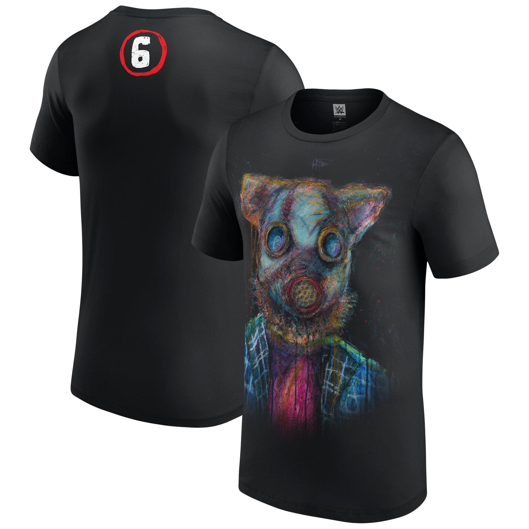 Men's Black Wyatt Sicks Huskus the Pig Portrait T-Shirt - Walmart.com