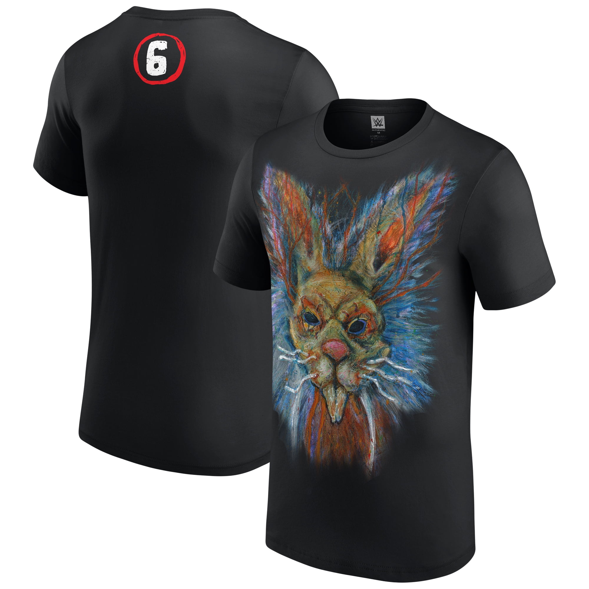 Men's Black Wyatt Sicks Rambling Rabbit Portrait T-Shirt - Walmart.com