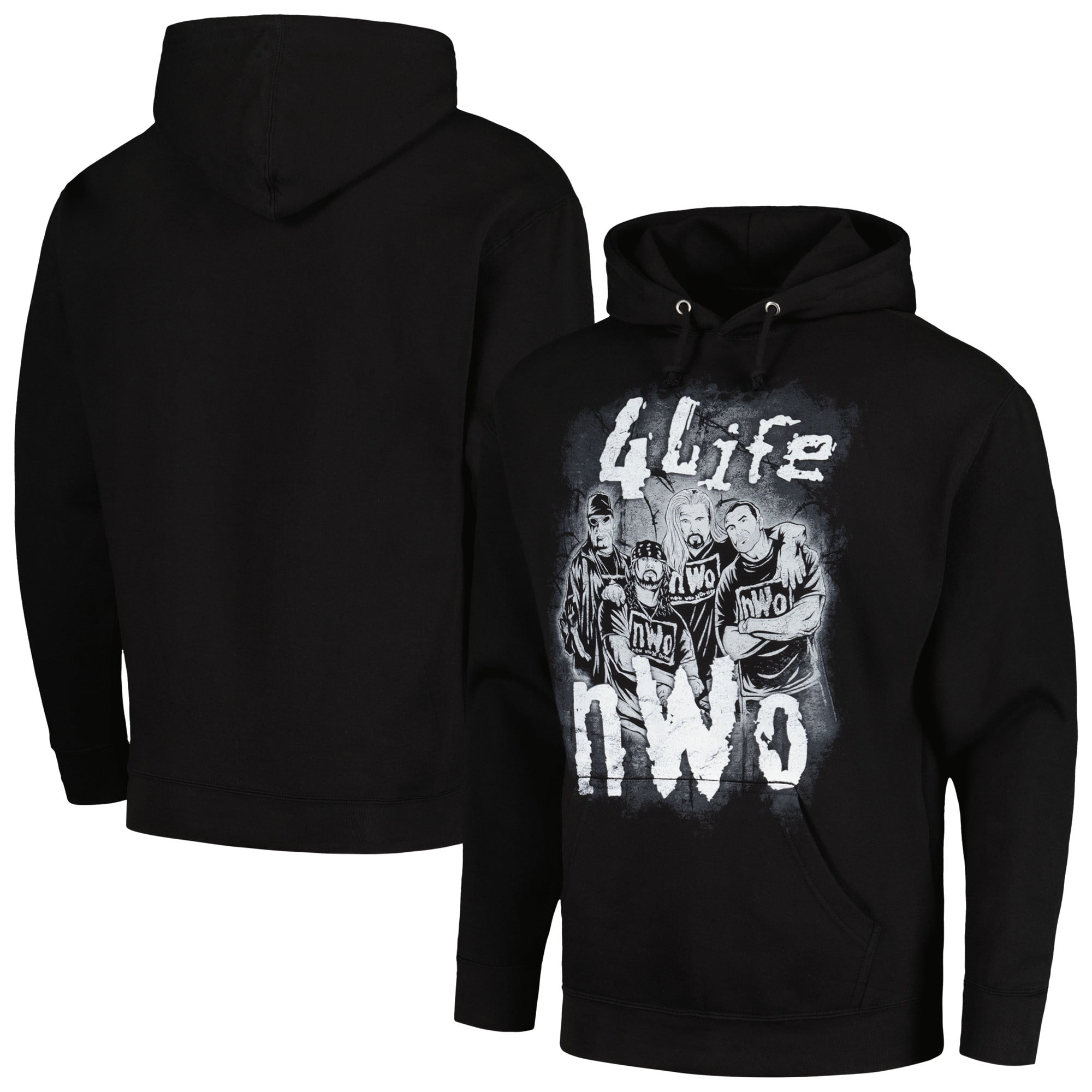 Men's Black nWo 4 Life Pullover Hoodie - Walmart.com