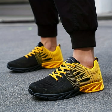 BUBUDENG Men Athletic Mesh Shoes Non Slip Blade Running Gym Sneakers ...