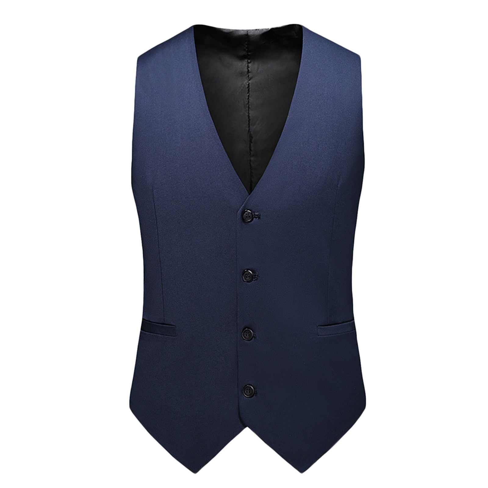 Men's Blazer-neck Printing Breasted Slim Waistcoat-Neck Tank Top ...