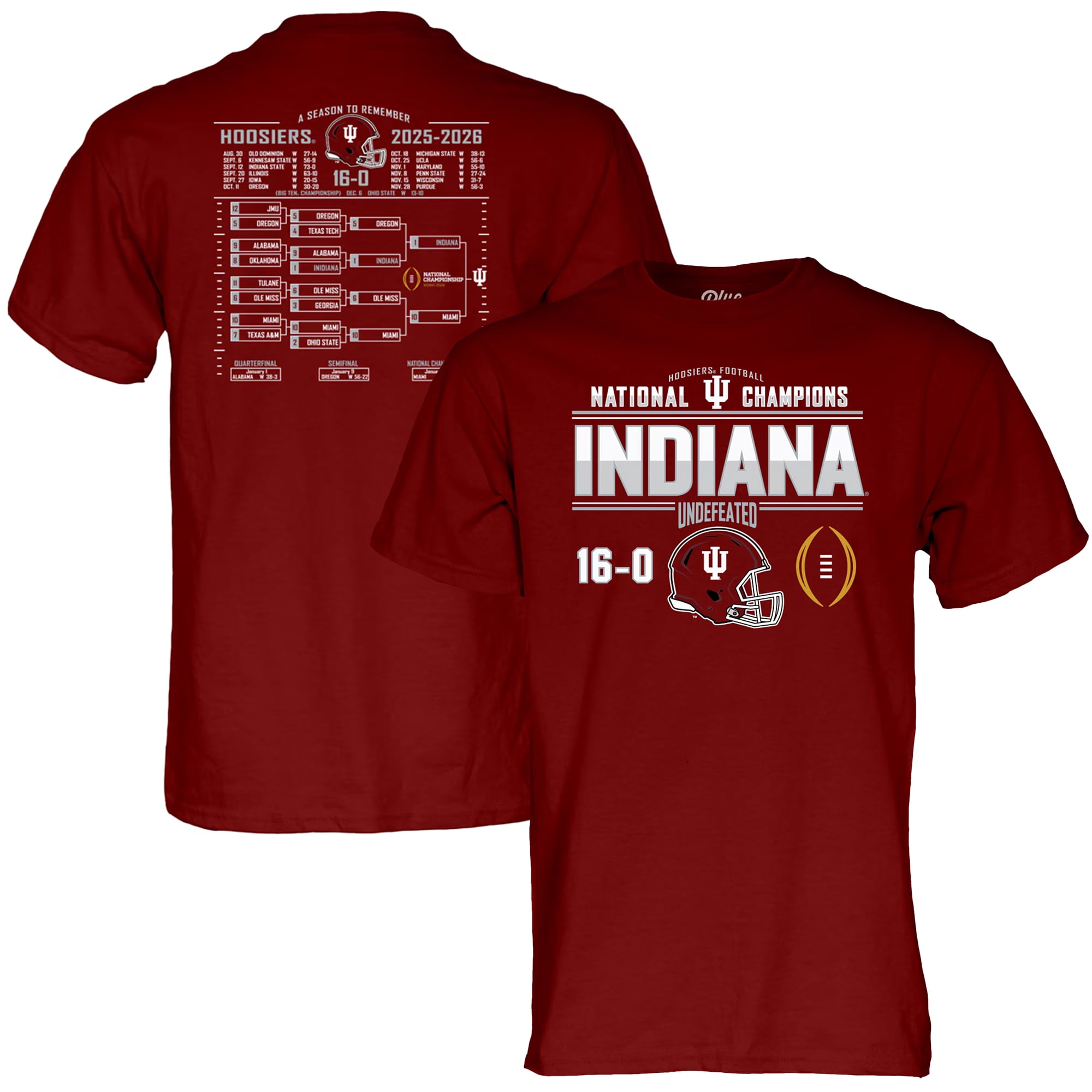 Men's Blue 84 Crimson Indiana Hoosiers College Football Playoff 2025 ...