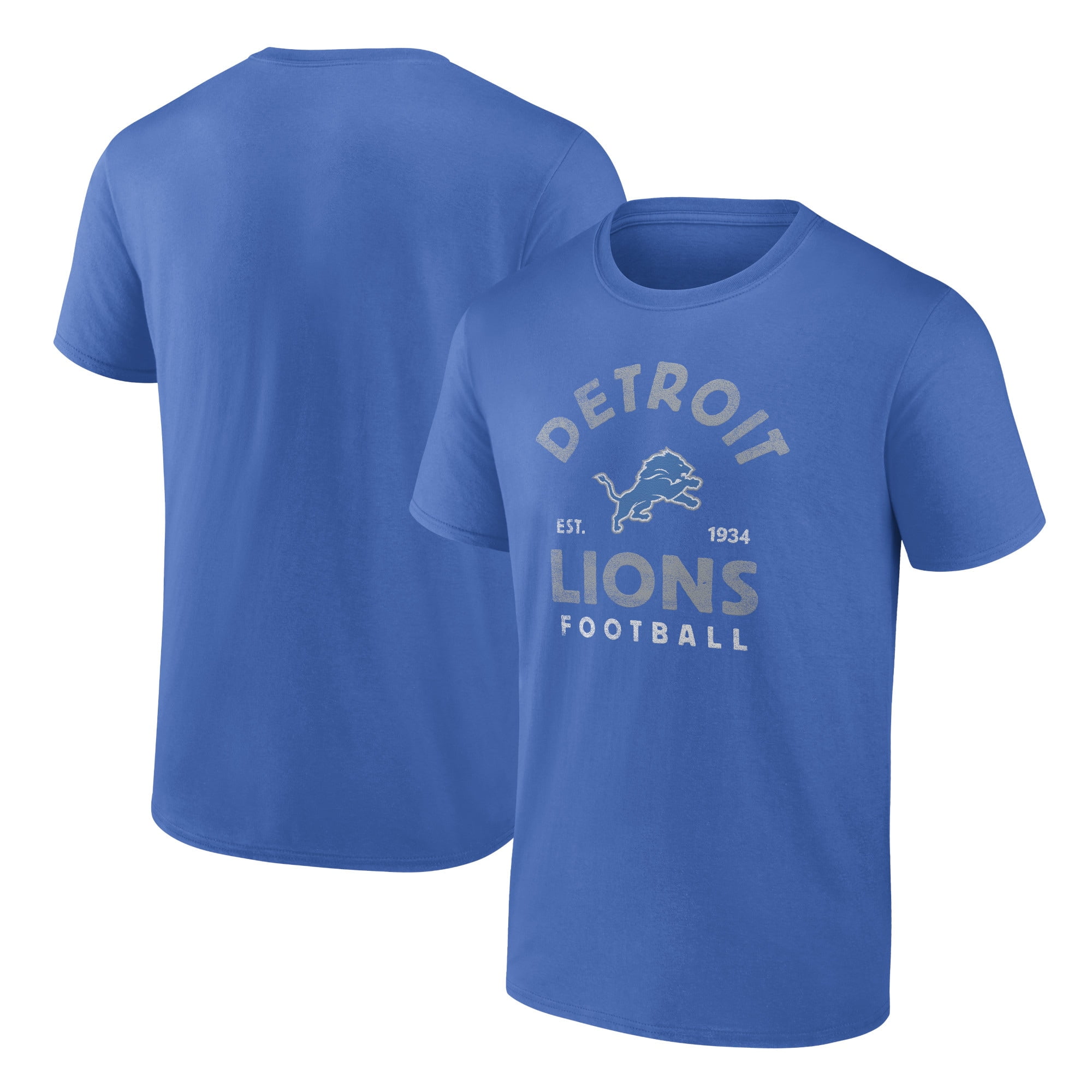 Men's Blue Detroit Lions Vintage Arch T-Shirt - Walmart.com