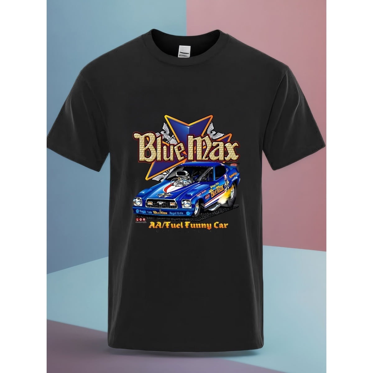 Men's Blue MAX AA/FC (151) Drag Race NHRA Graphic T-Shirt - 100% Cotton ...
