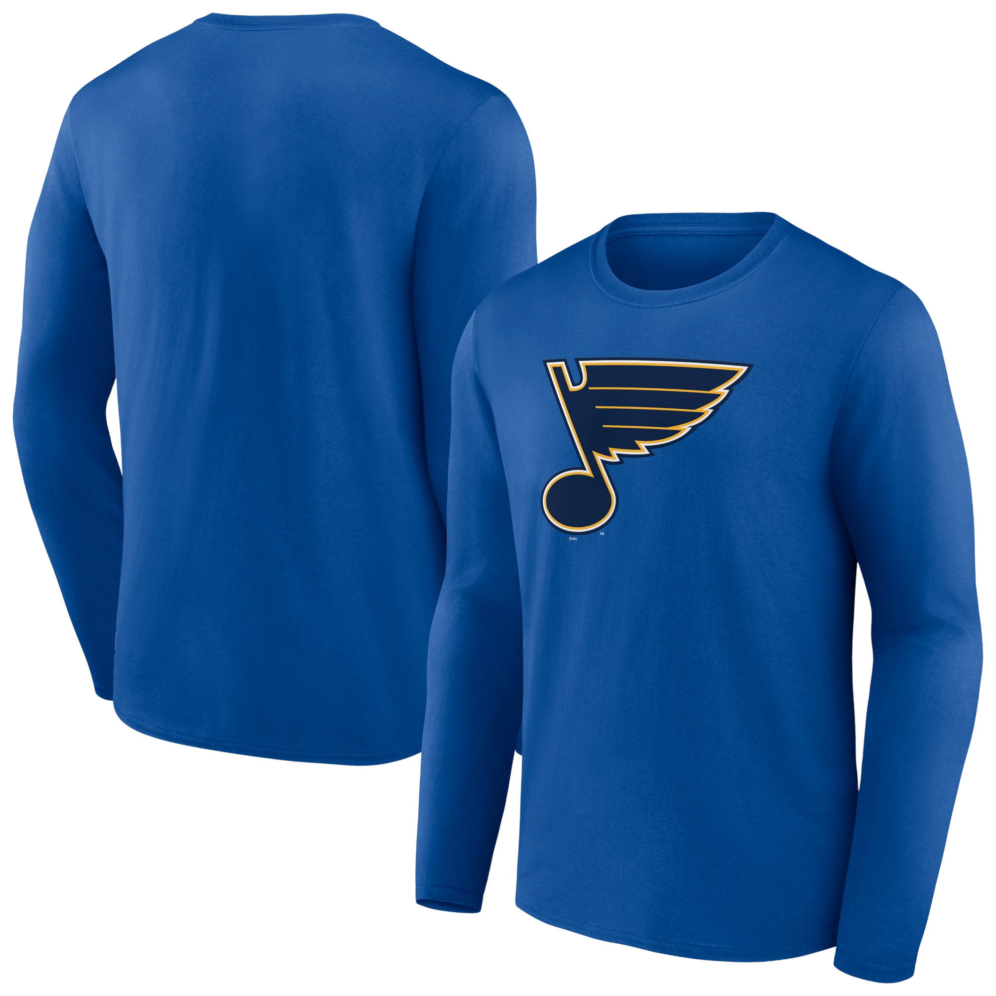 Men's Blue St. Louis Blues Primary Logo Team Long Sleeve T-Shirt ...