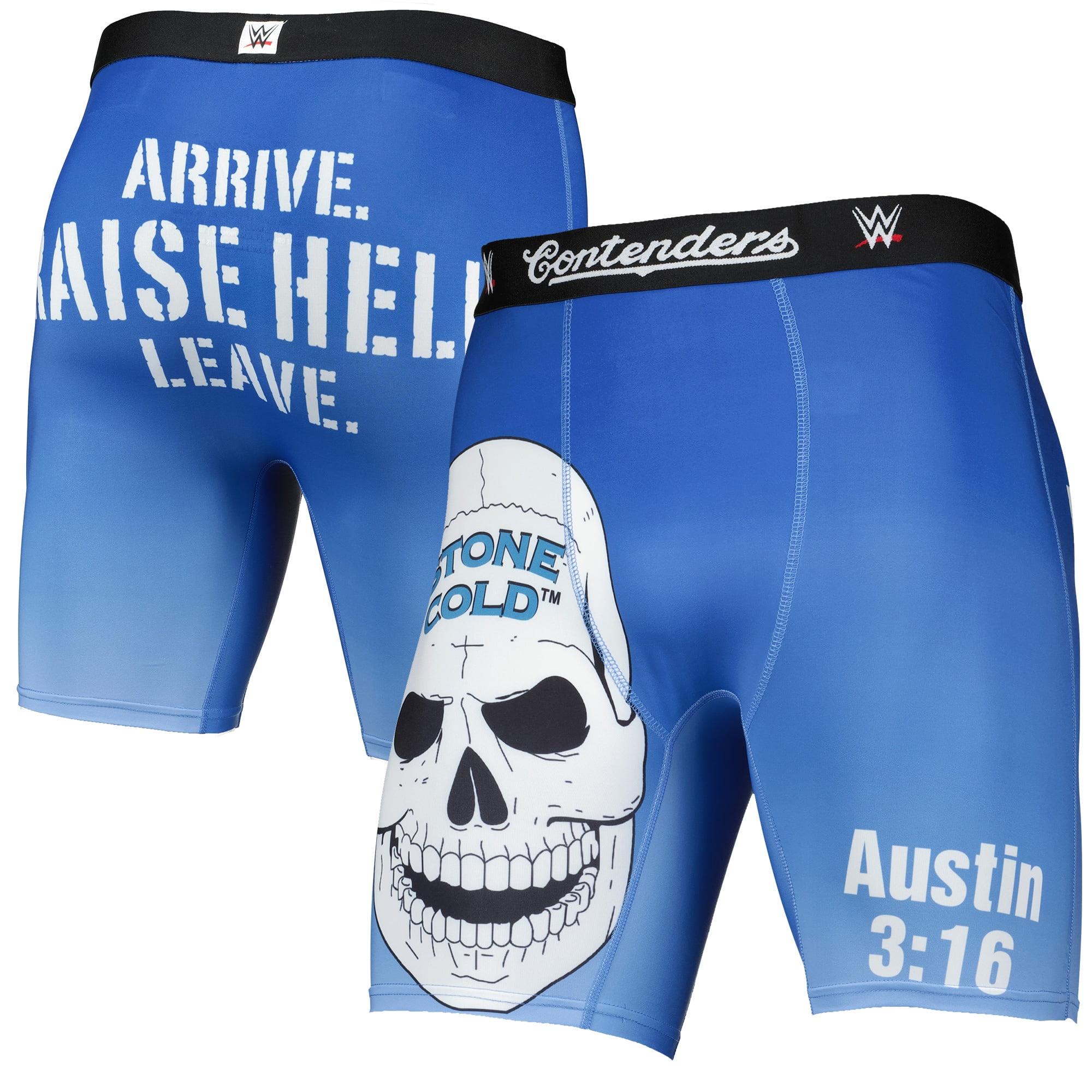 Men's Blue "Stone Cold" Steve Austin Contenders Boxer Briefs - Walmart.com