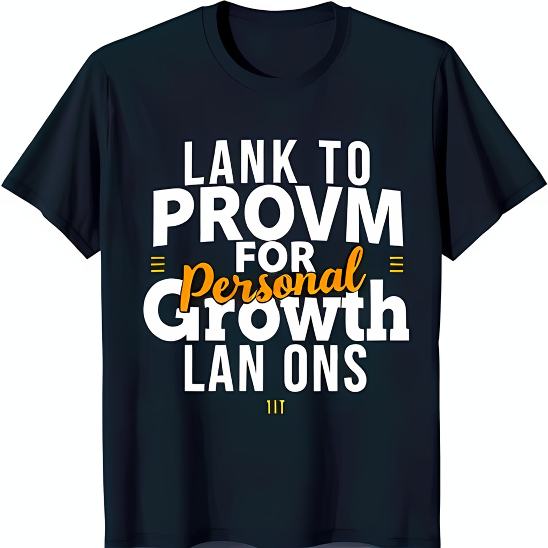 Men s Blue T-Shirt with White Text Accents Lank To Provm Design for ...