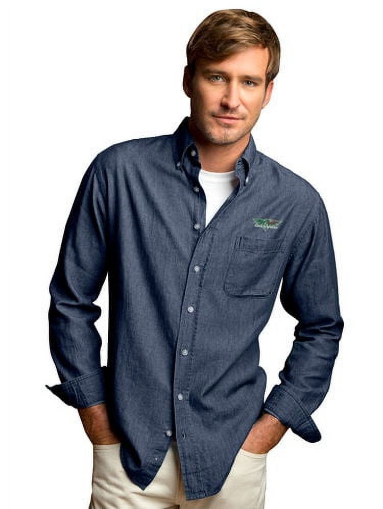 Men's Blue Wisconsin-Green Bay Phoenix Hudson Denim Long Sleeve Button ...