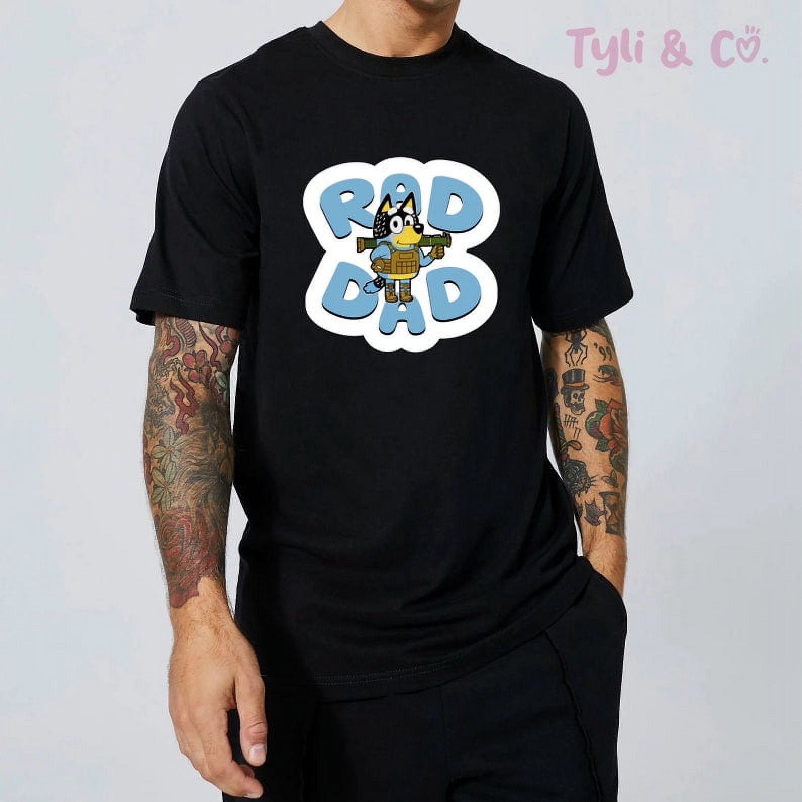 Men’s Bluey “Rad Dad” Tactical Tee - Walmart.com