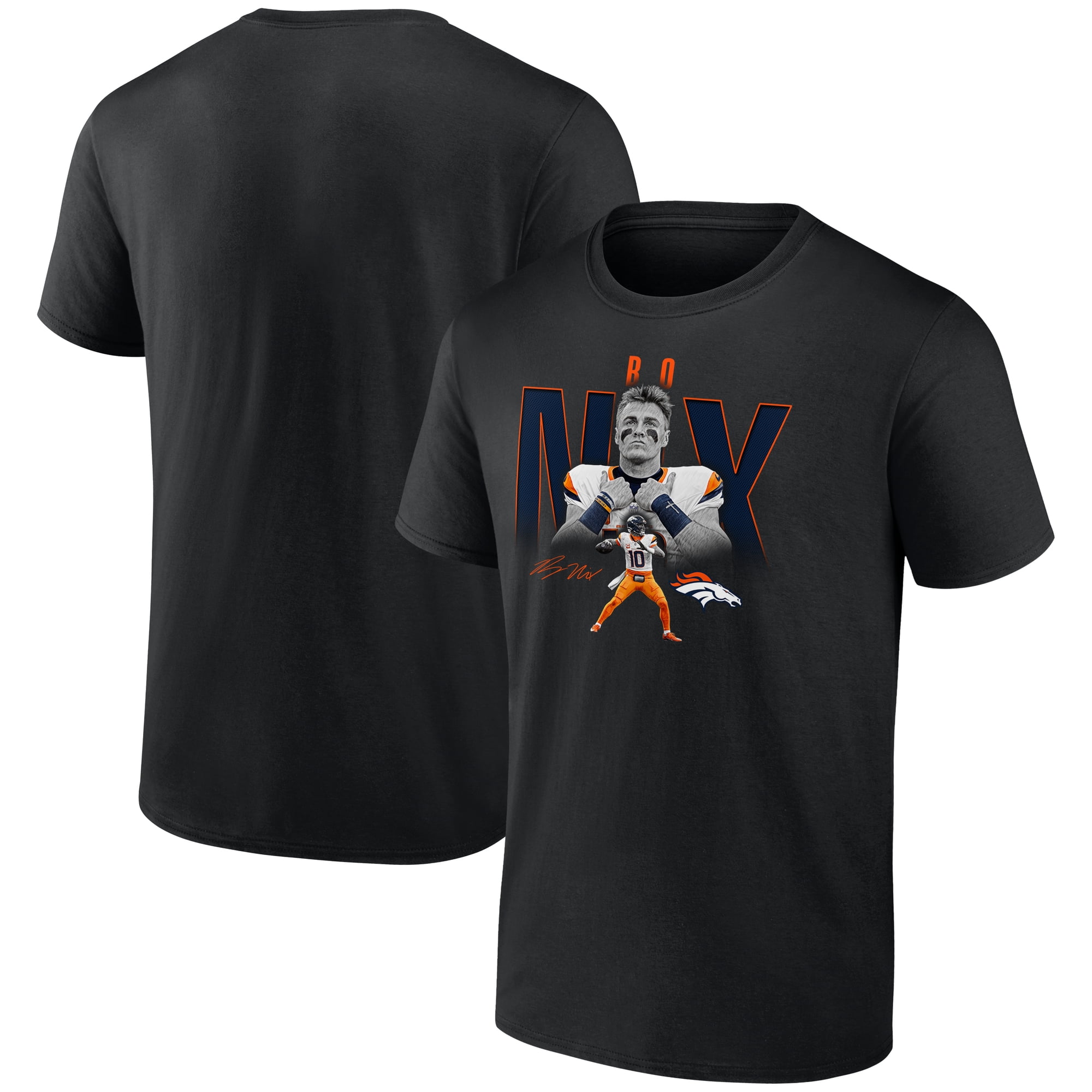 Men's Bo Nix Black Denver Broncos Humble Shadow Player Graphic T-Shirt ...