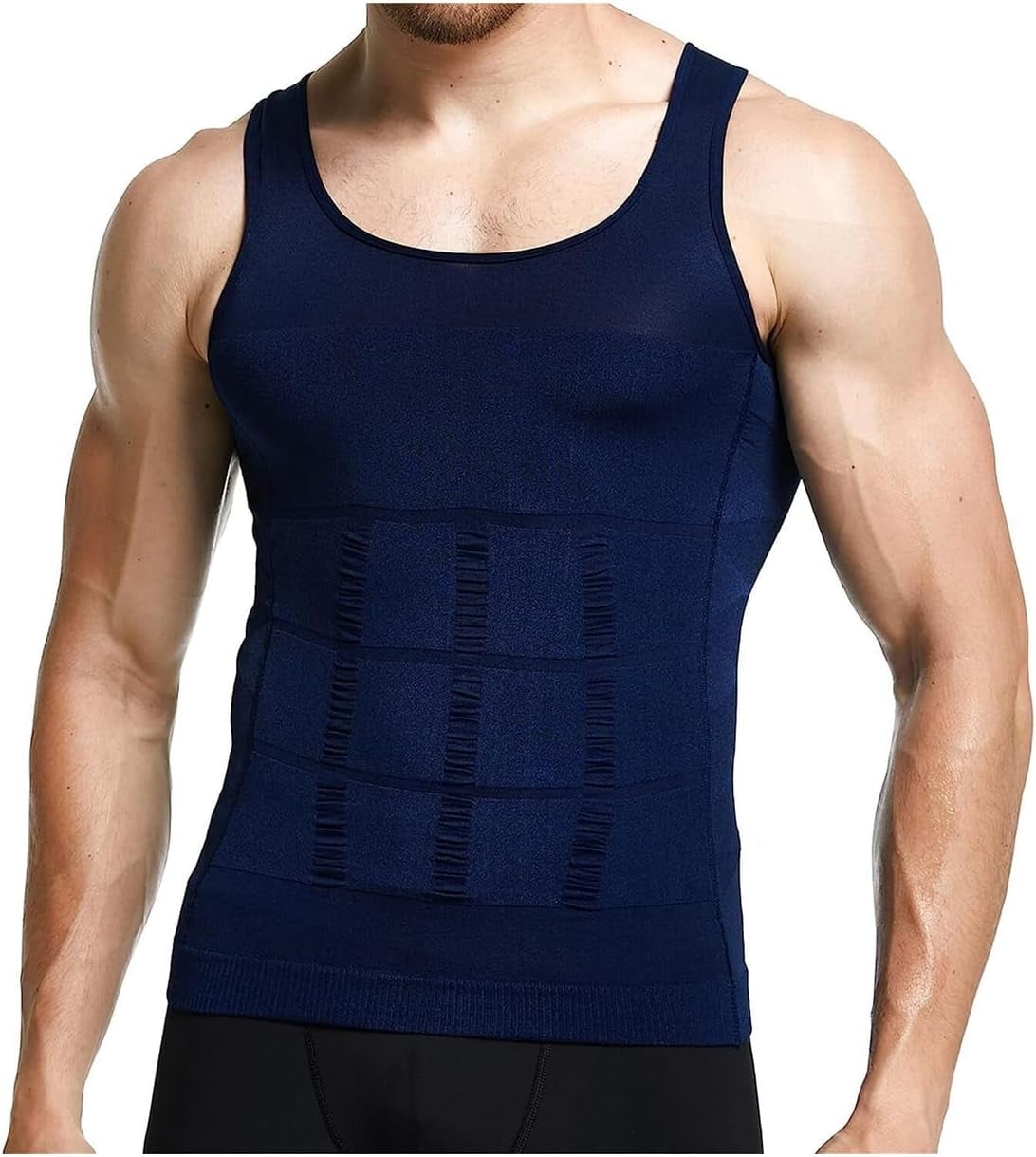 Men's Body Shaper, Men Body Shaper Slimming Shirt Compression Vest ...