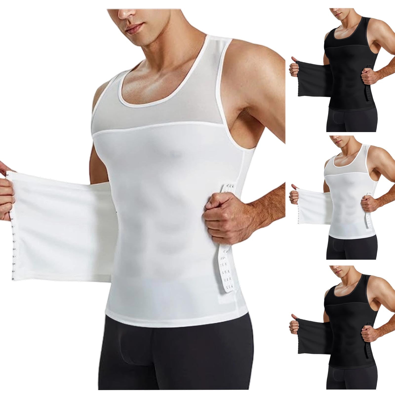 Men's Body Shaper Tank Tops Abdomen Athletic Shapewear Tummy Slimming ...