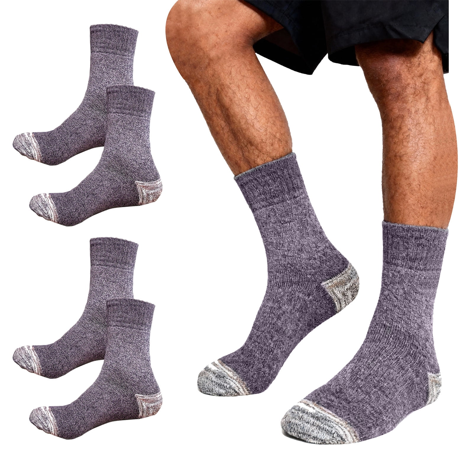 Men’s Boot Crew Socks, 3 Pairs – Thick Cushioned Work Boot Socks ...