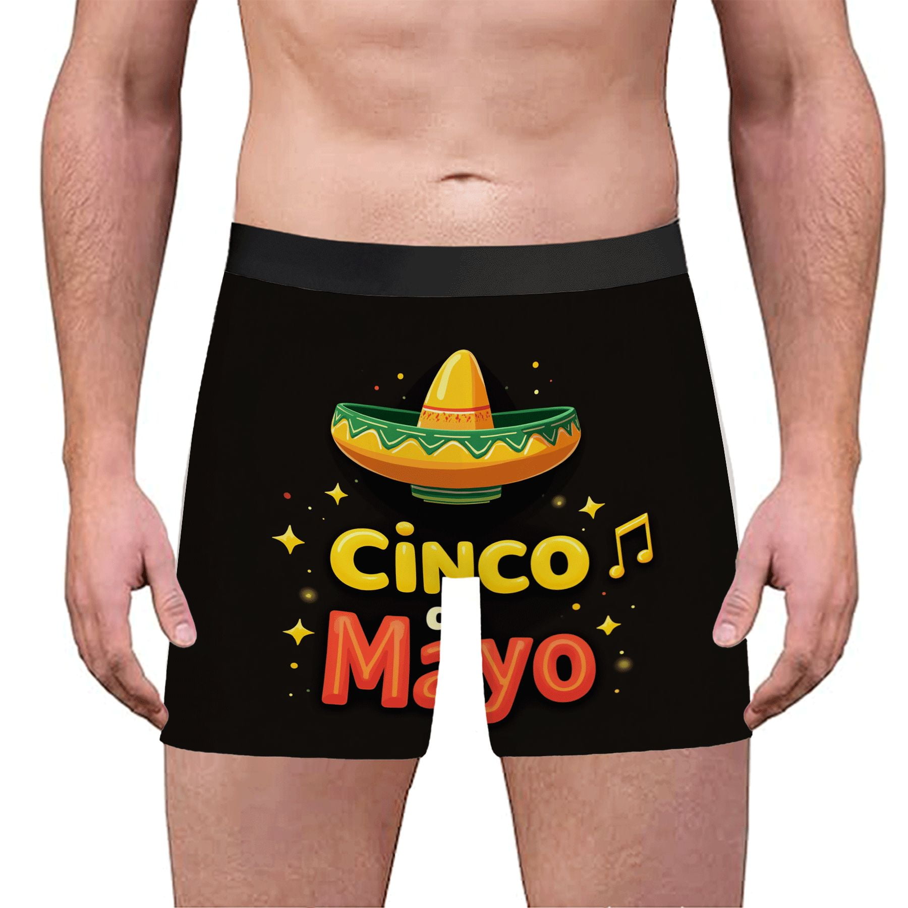Men's Boxer Briefs - Festive Cinco de Mayo Design with Colorful ...