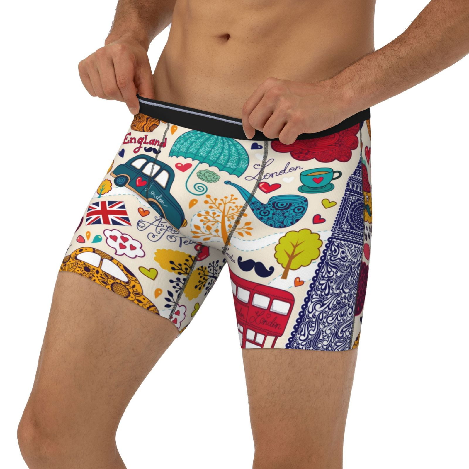Men's Boxer Briefs, London Symbols Soft and Breathable Mens Underwear ...
