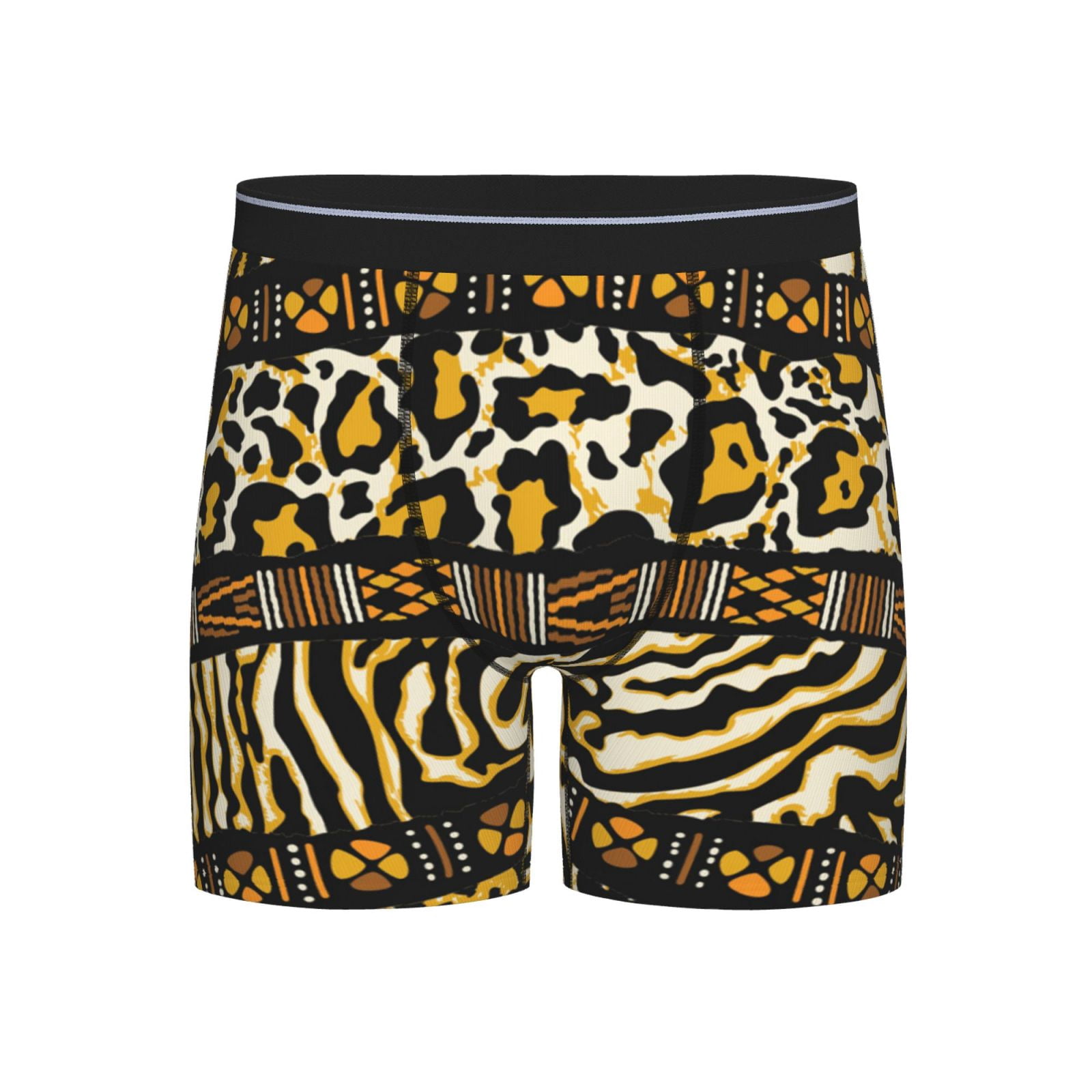Men's Boxer Briefs Long Leg Soft Underwear Underpants, Golden Wild ...