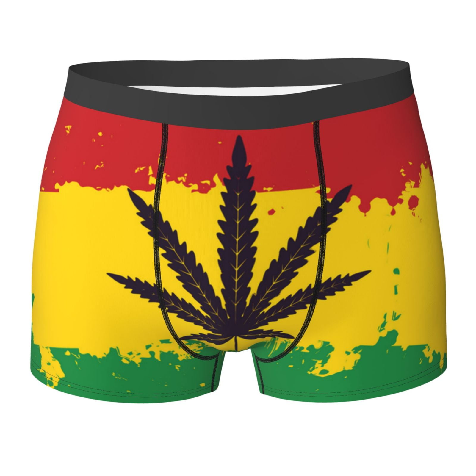 Men's Boxer Briefs No Ride-up Comfortable Soft Underwear, Rasta Flag ...