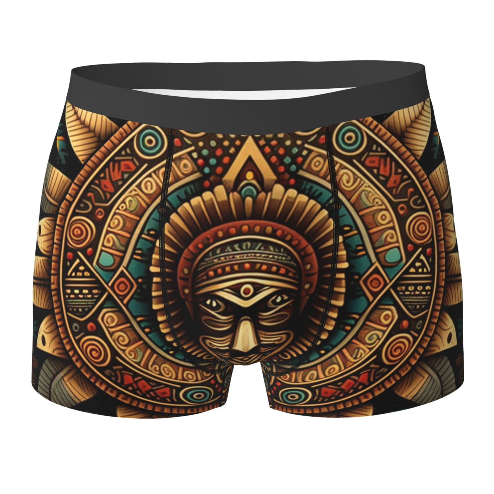 Men's Boxer Briefs No Ride-up Comfortable Soft Underwear, Tribal Indian ...