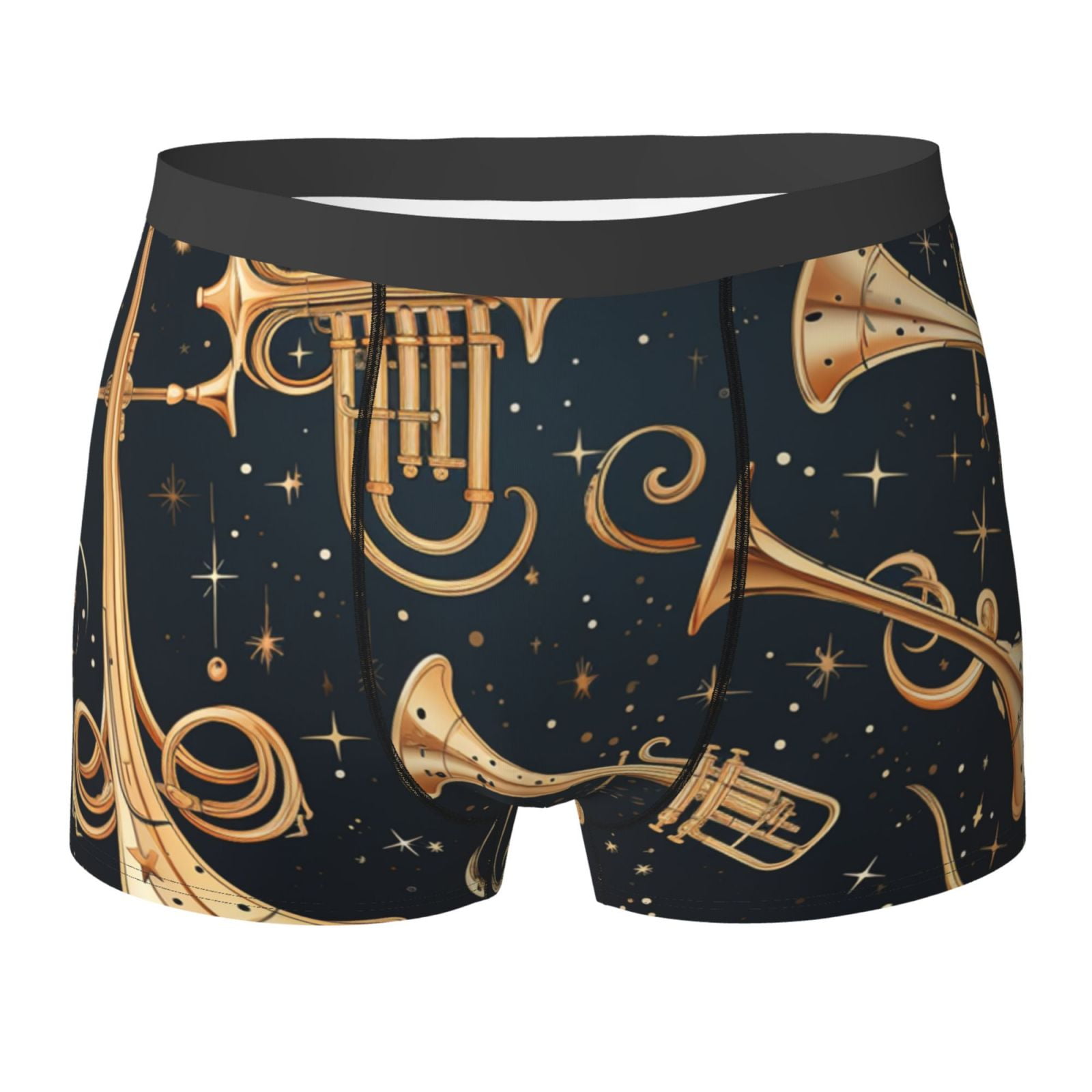 Men's Boxer Briefs No Ride-up Comfortable Soft Underwear, Trombone ...