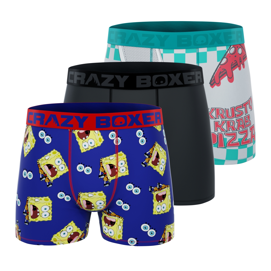 Men's Boxer Briefs - Spongebob - PACK 3 Krusty Krab Pizza + Shocked ...