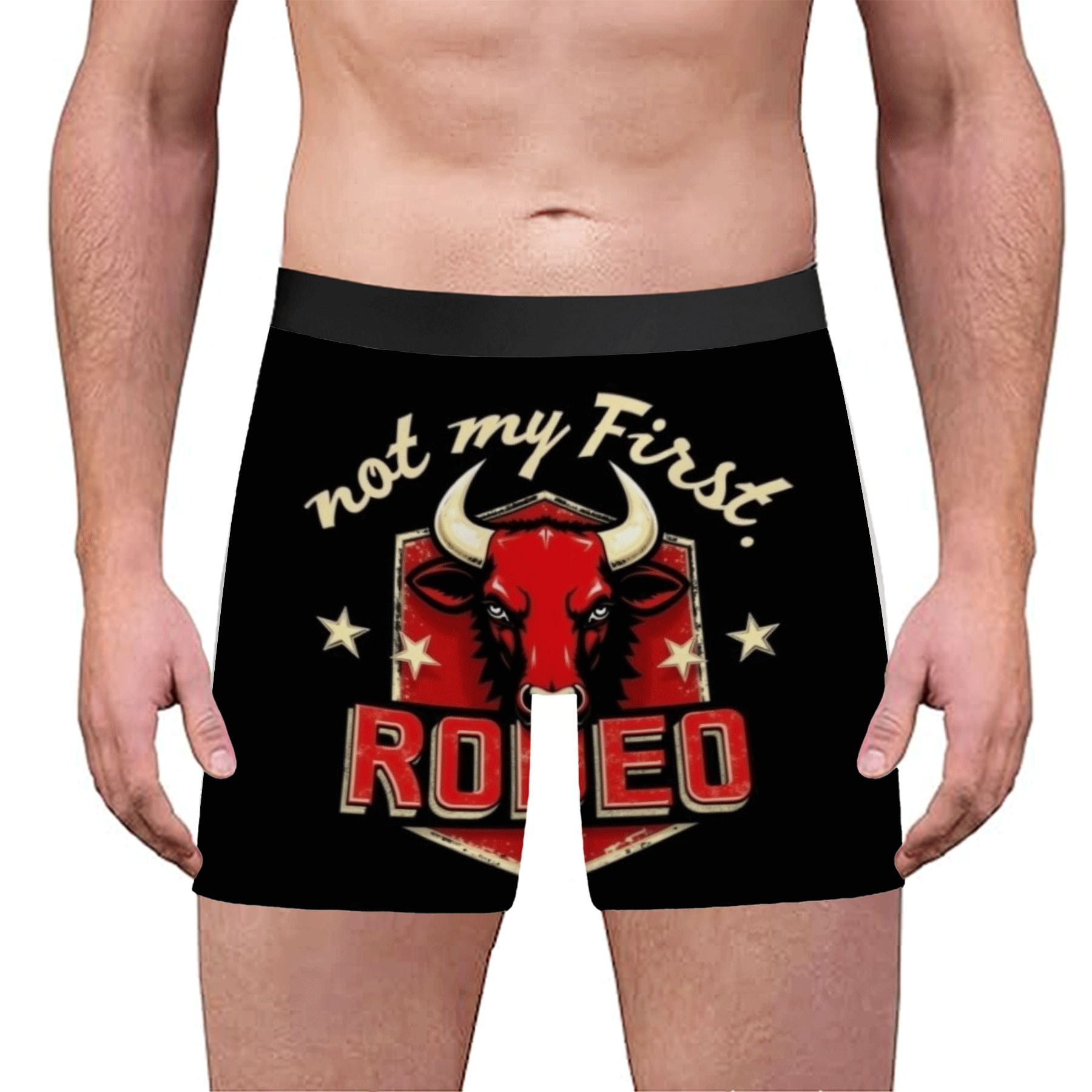 Men's Boxer Briefs with Bold Graphic Cursive ' Not My First ' Text and ...