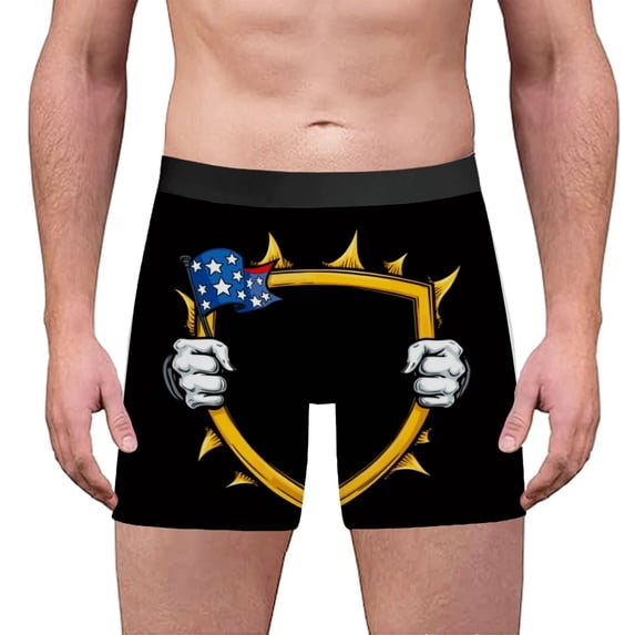 Men's Boxer Briefs with Bold Graphic Design - Frame with Golden ...
