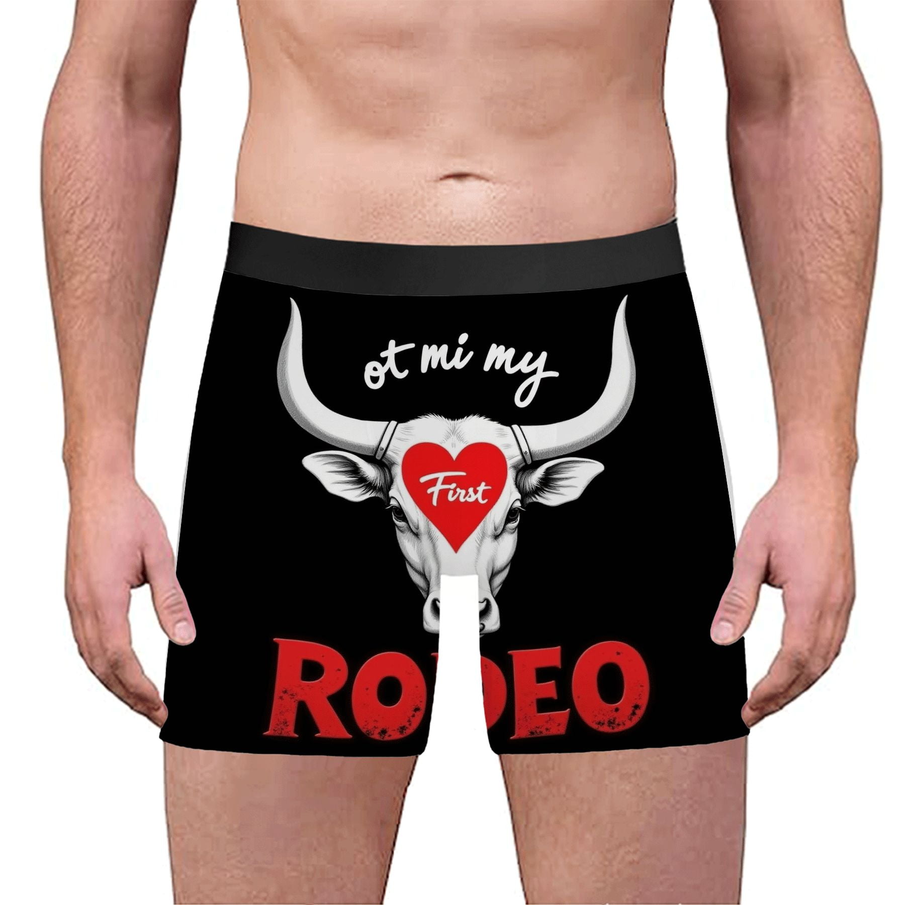 Men's Boxer Briefs with Bold Rodeo Design Heart Detail and Playful ' at ...