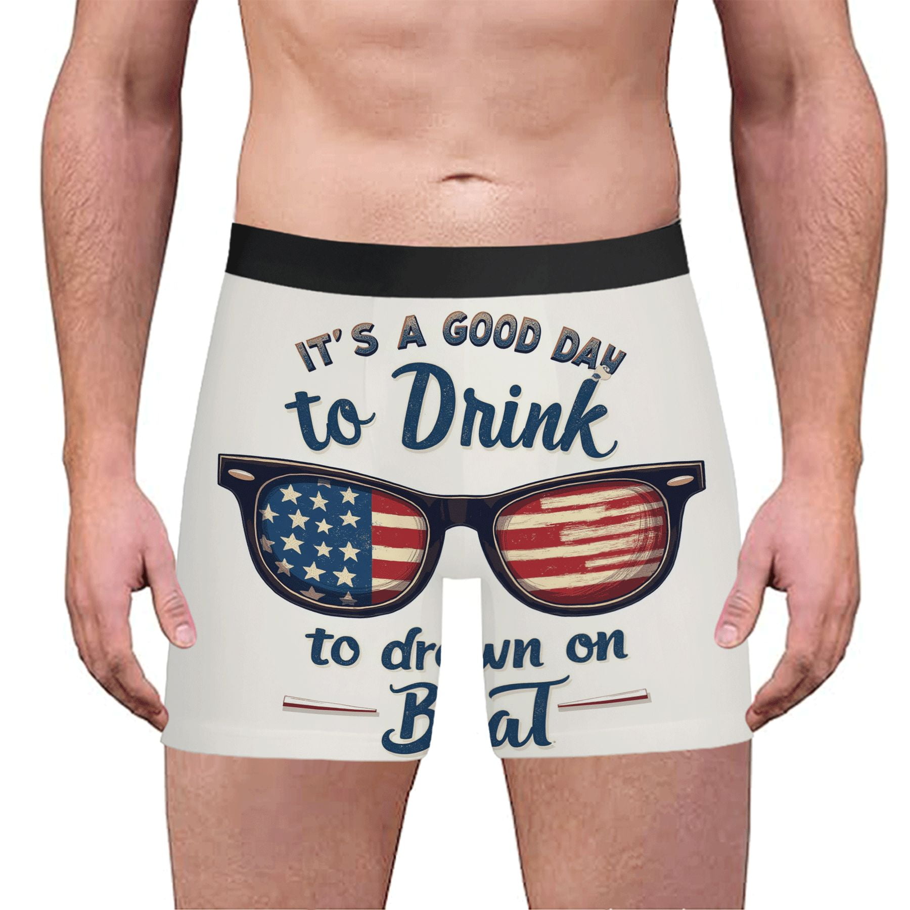 Men's Boxer Briefs with Fun Design - " It's A GOOD DAY to Drink " Text ...
