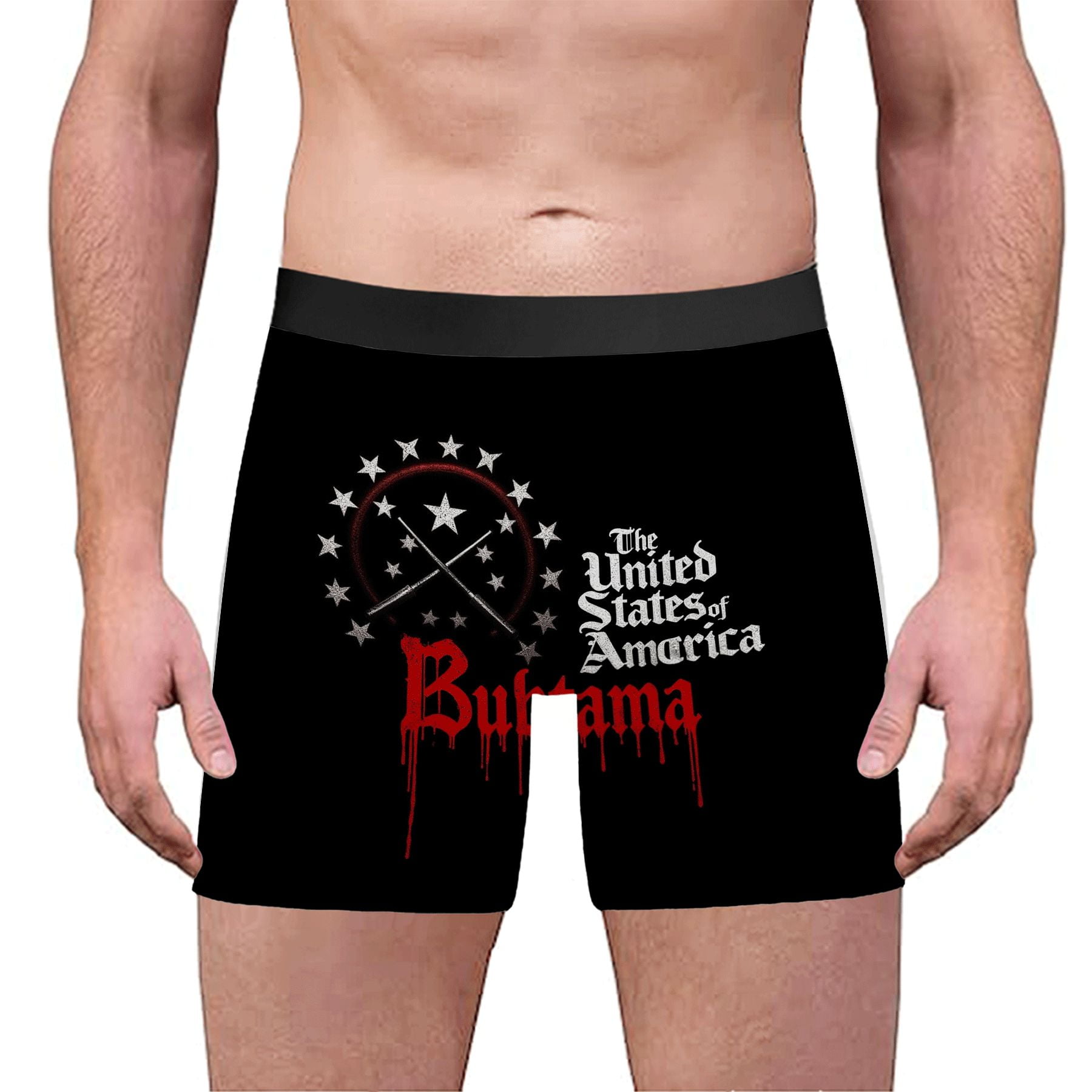 Men's Boxer Briefs with Gothic Star & Cross Emblem ' The ' & Dripping ...