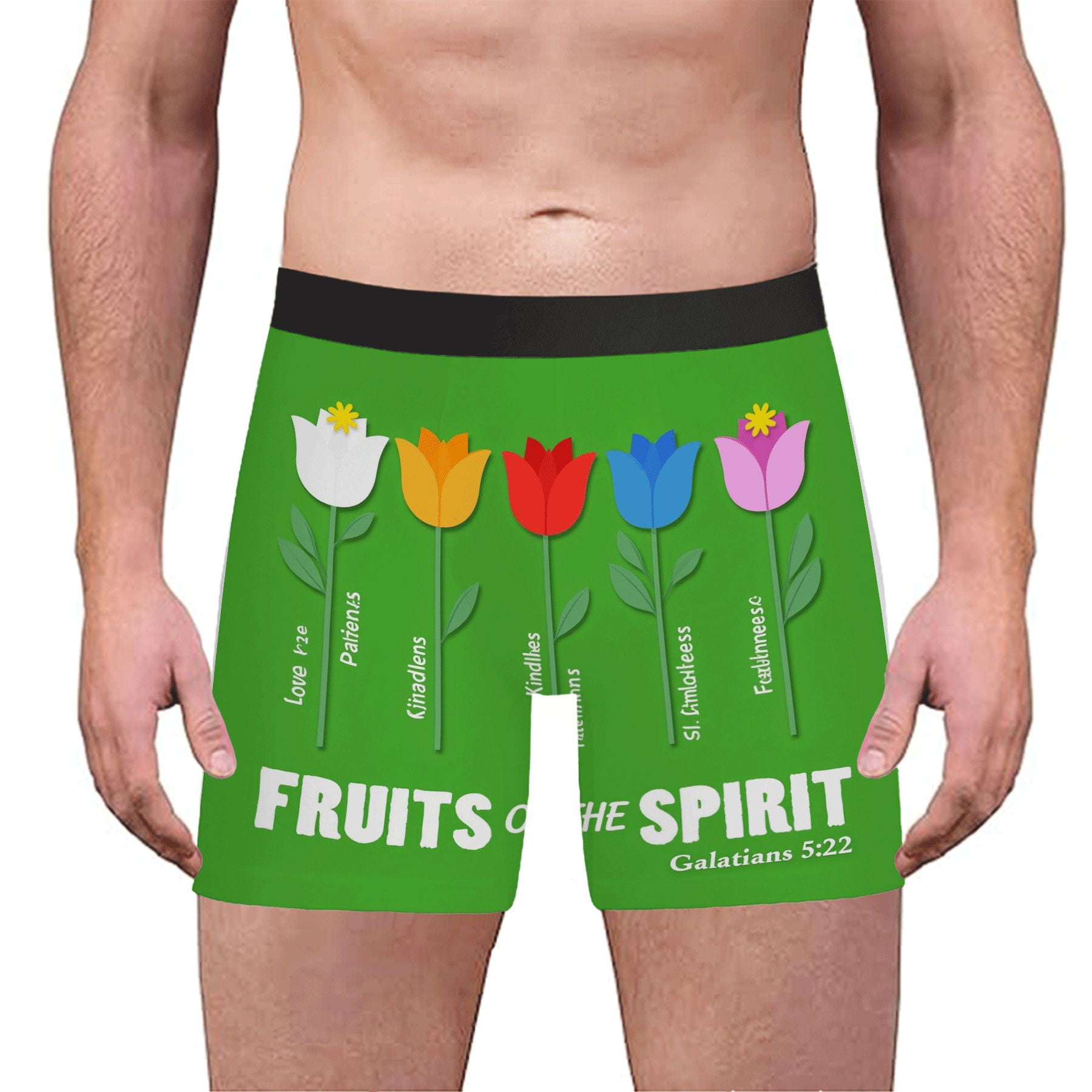 Men's Boxer Briefs with Humorous Design - ' Fruits of the Spirit ' with ...
