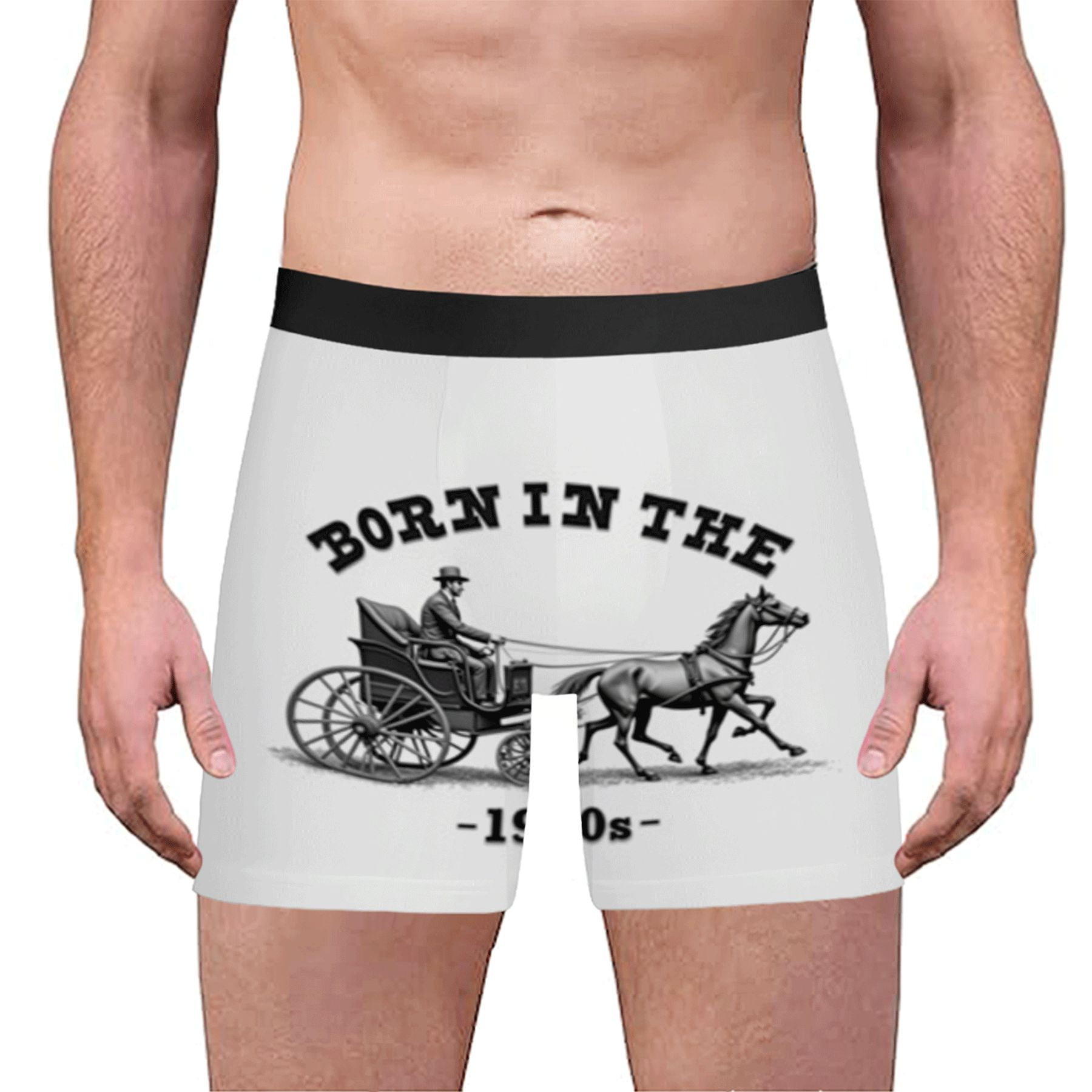 Men's Boxer Briefs with Vintage Horse - Drawn Carriage Design Classic ...
