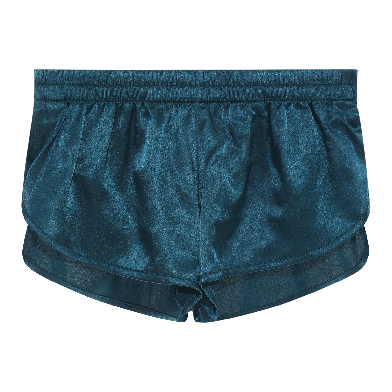 Men's Boxer Jockstrap Sexy Underwear, Silky Satin Split Side Gym ...