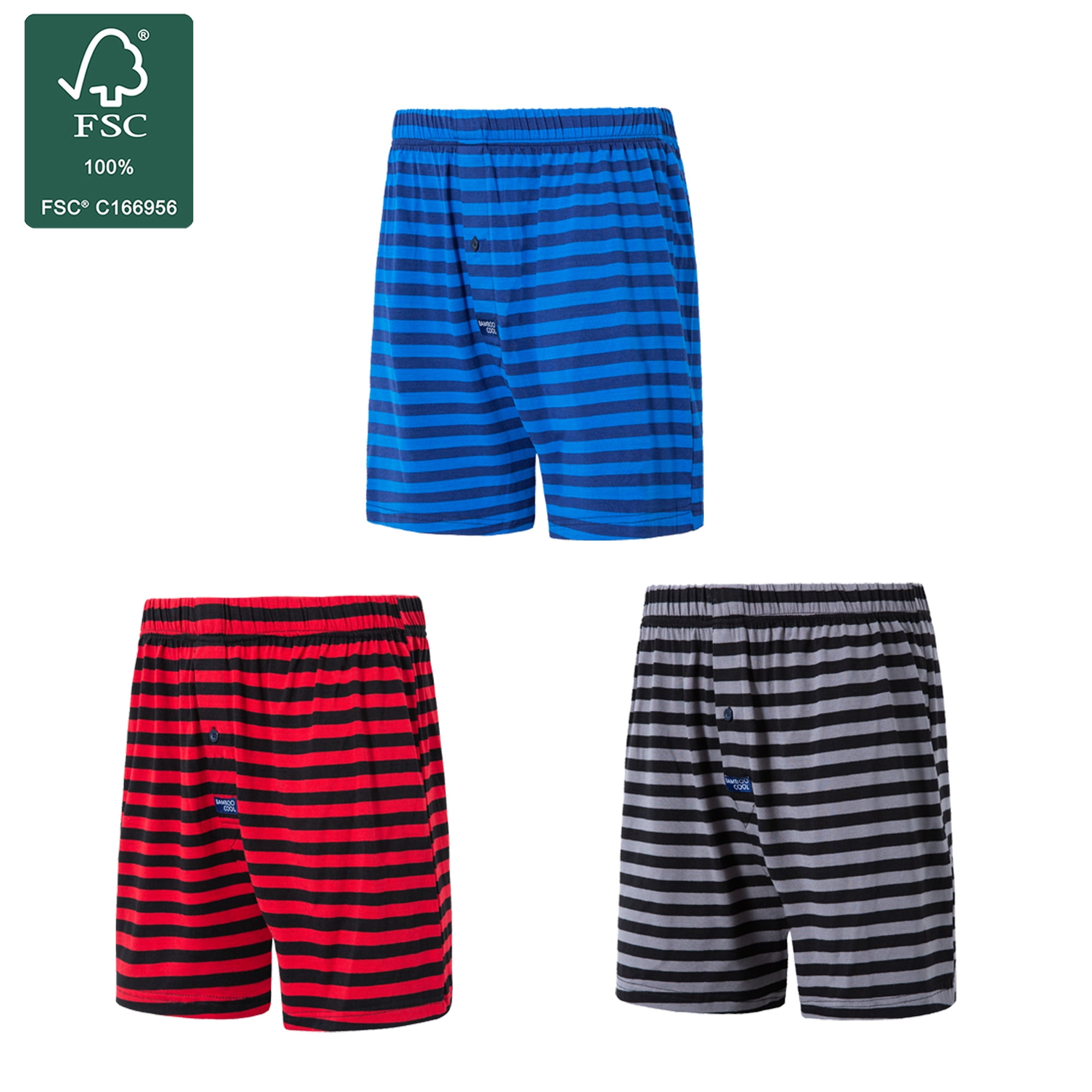 Men's Boxer Short,Bamboo Viscose Boxers for Men,Classic Loose Fit ...