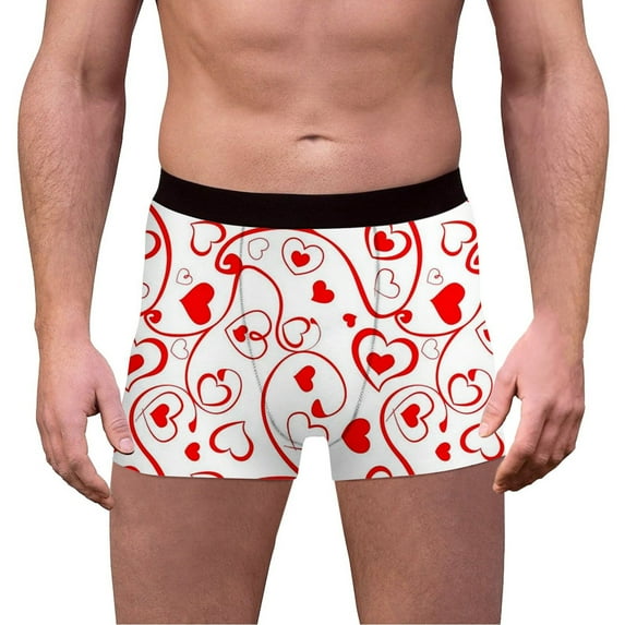 Men's Boxer Shorts Heart Funny Novelty Heart Boxers Valentine's Day ...