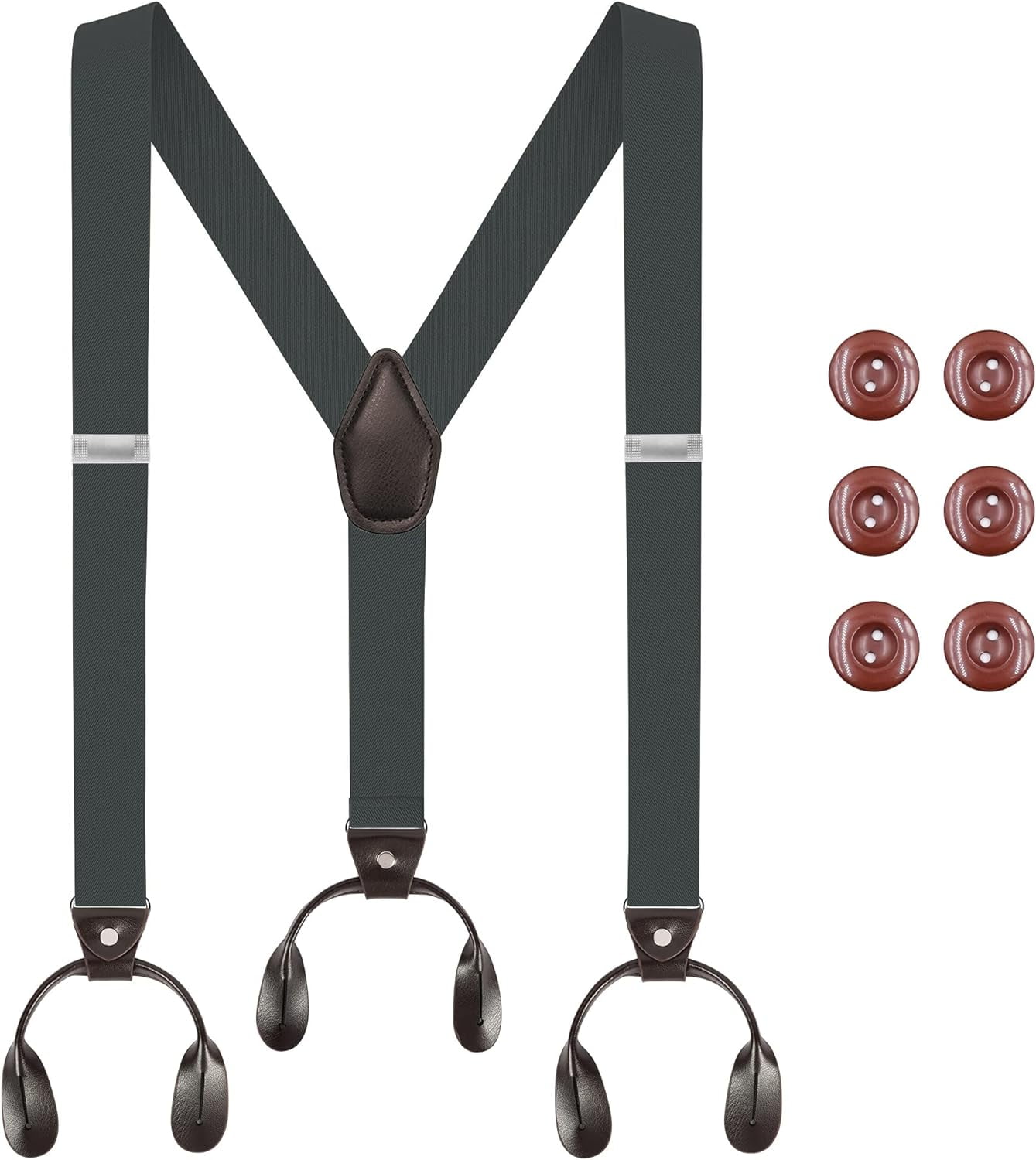 Men's Braces Button End, Button Braces for Men Trousers Heavy Duty, Men ...