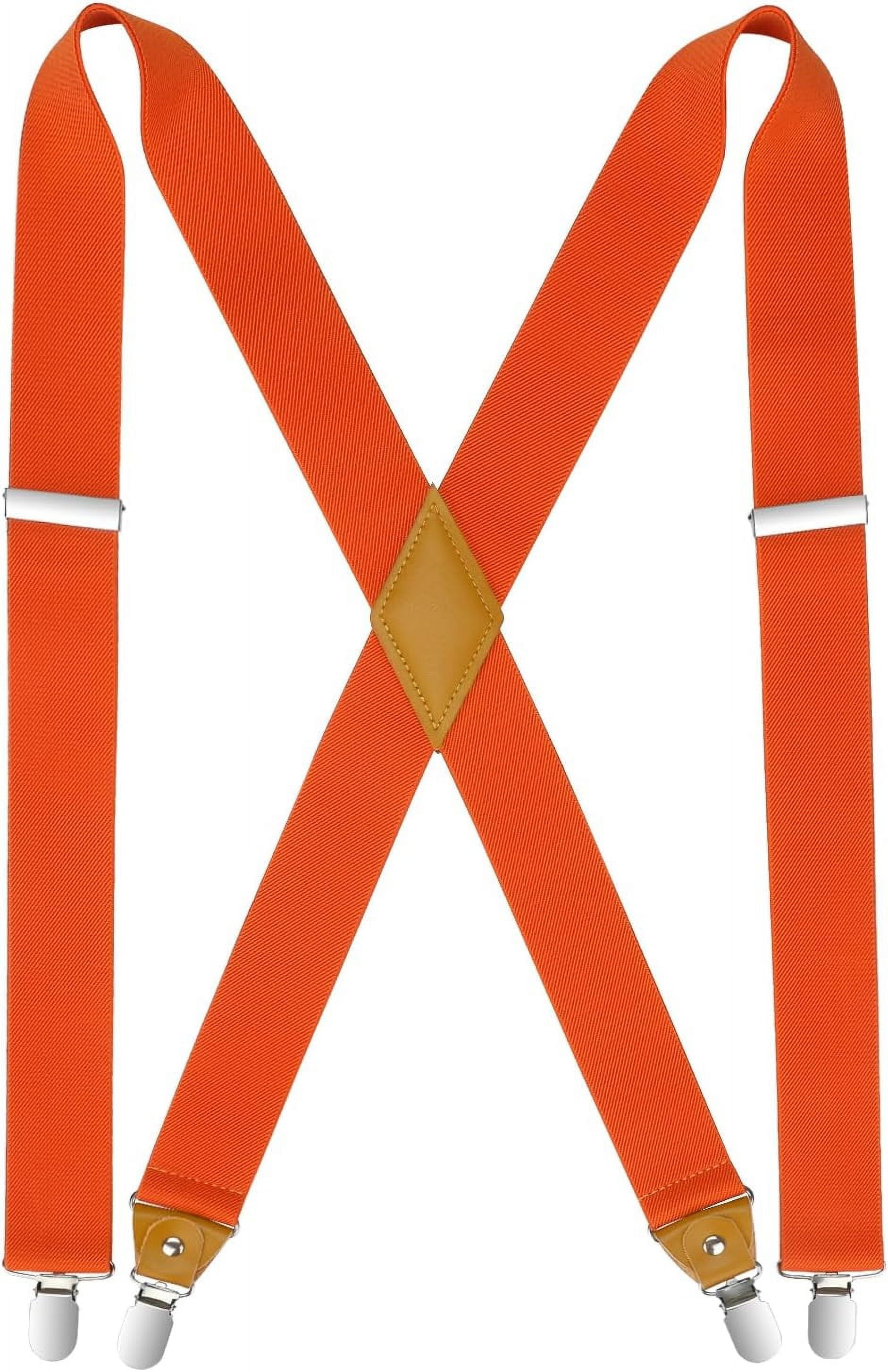 Men's Braces with Very Strong 4 Clips Heavy Duty Suspenders X Style ...
