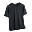 DRIEQUIP Men's Short Sleeve Moisture Wicking Athletic T-Shirt-Black-M ...