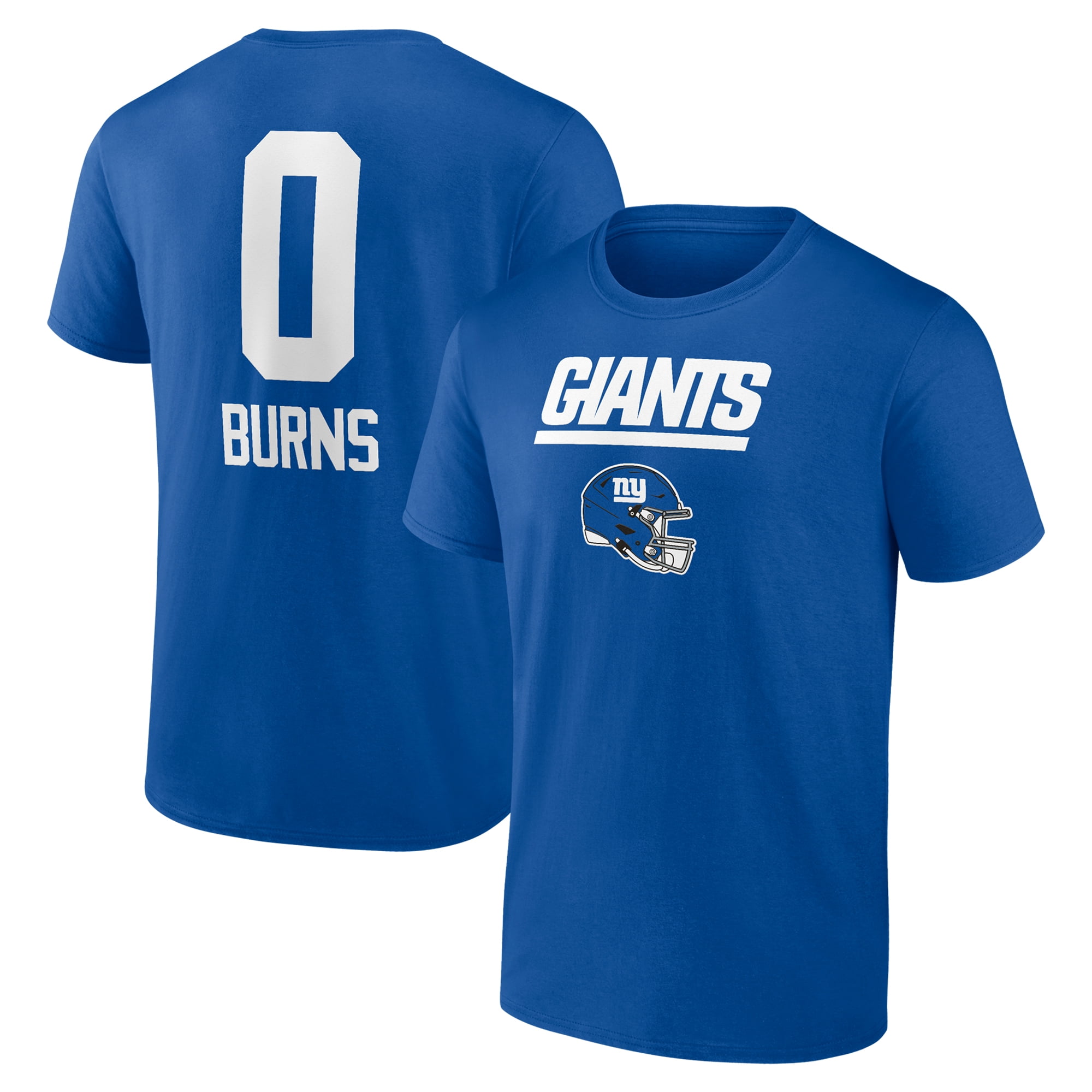Men's Brian Burns Royal New York Giants Name & Number Team Wordmark T ...