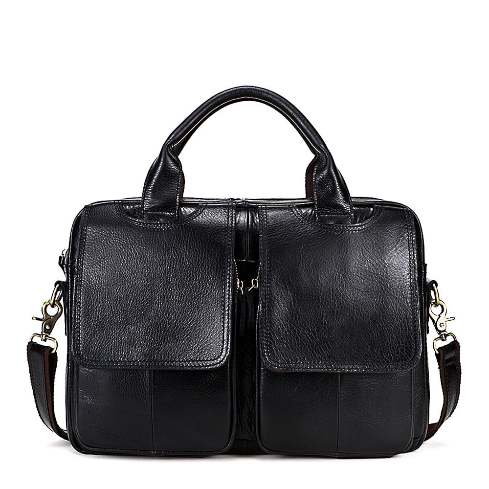 Men's Briefcases Bags Men's Genuine Leather Laptop Bag Messenger Bag ...