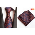 Men's Bright Color Paisley Necktie Tie Handkerchief Pocket Square ...