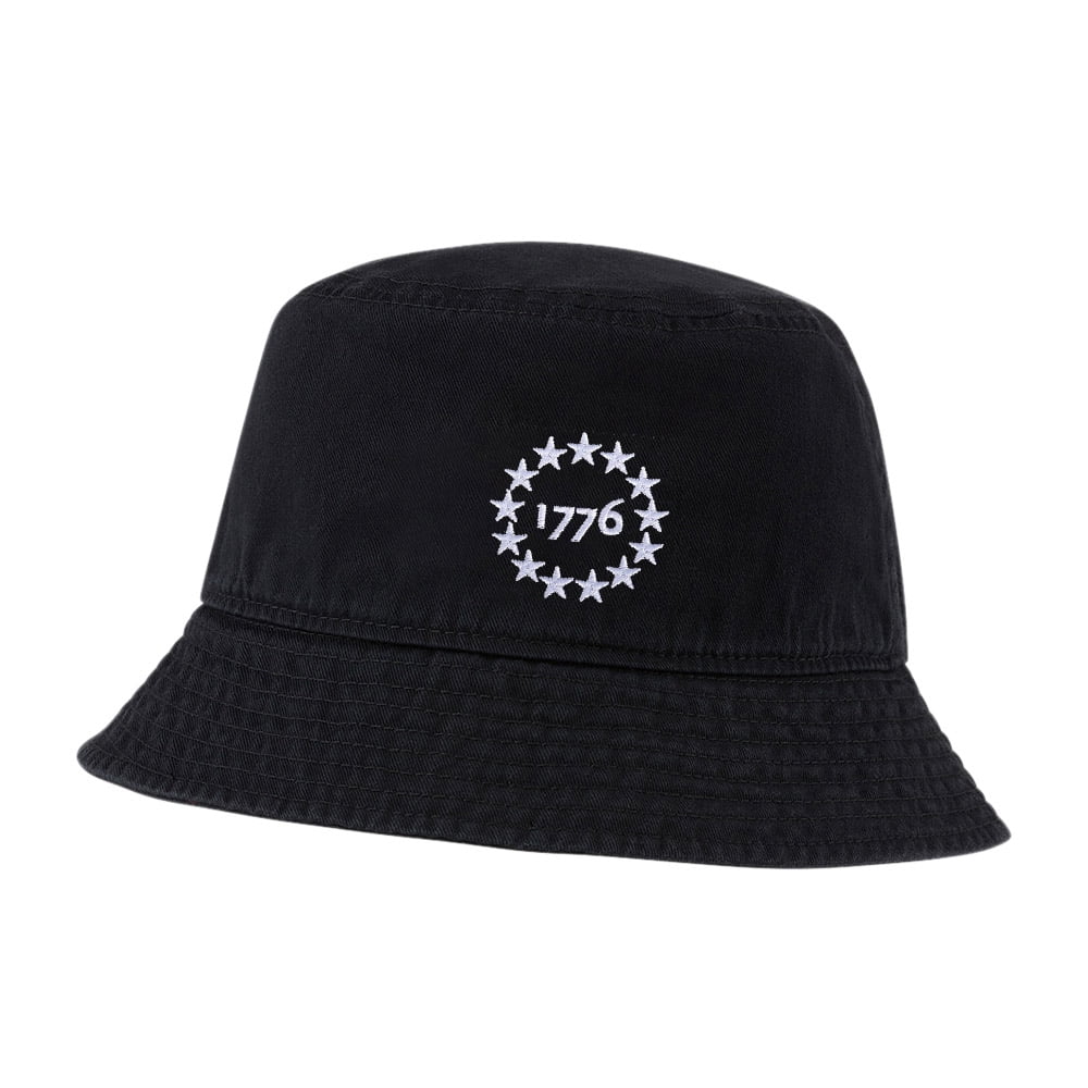Men's Bucket Hat USA 1776 Patriot Embroidered Cotton Washed Unisex ...