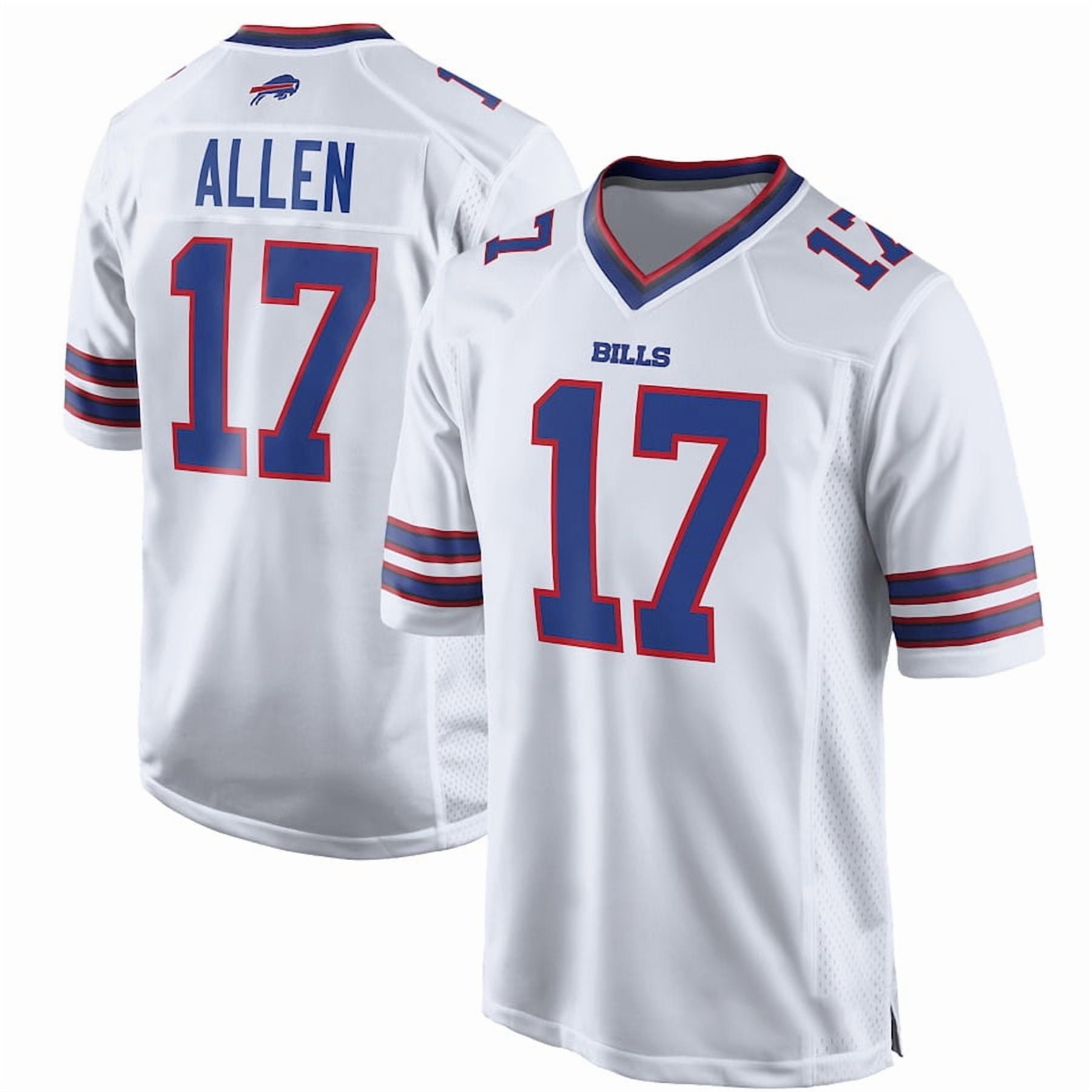 Men's Buffalo Allen 17 White Sports Player Game Stitched Name Number T ...