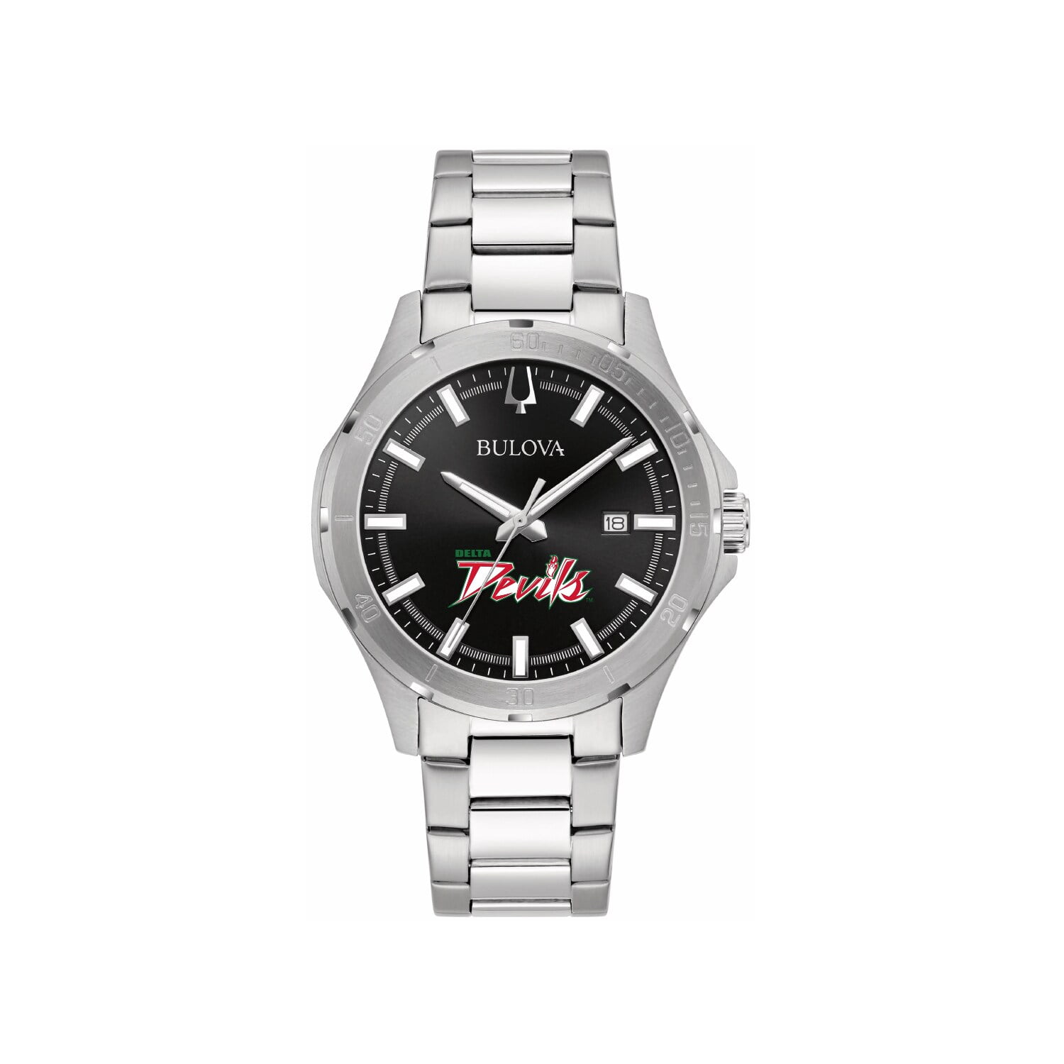 Men's Bulova Black Mississippi Valley State Delta Devils Stainless ...