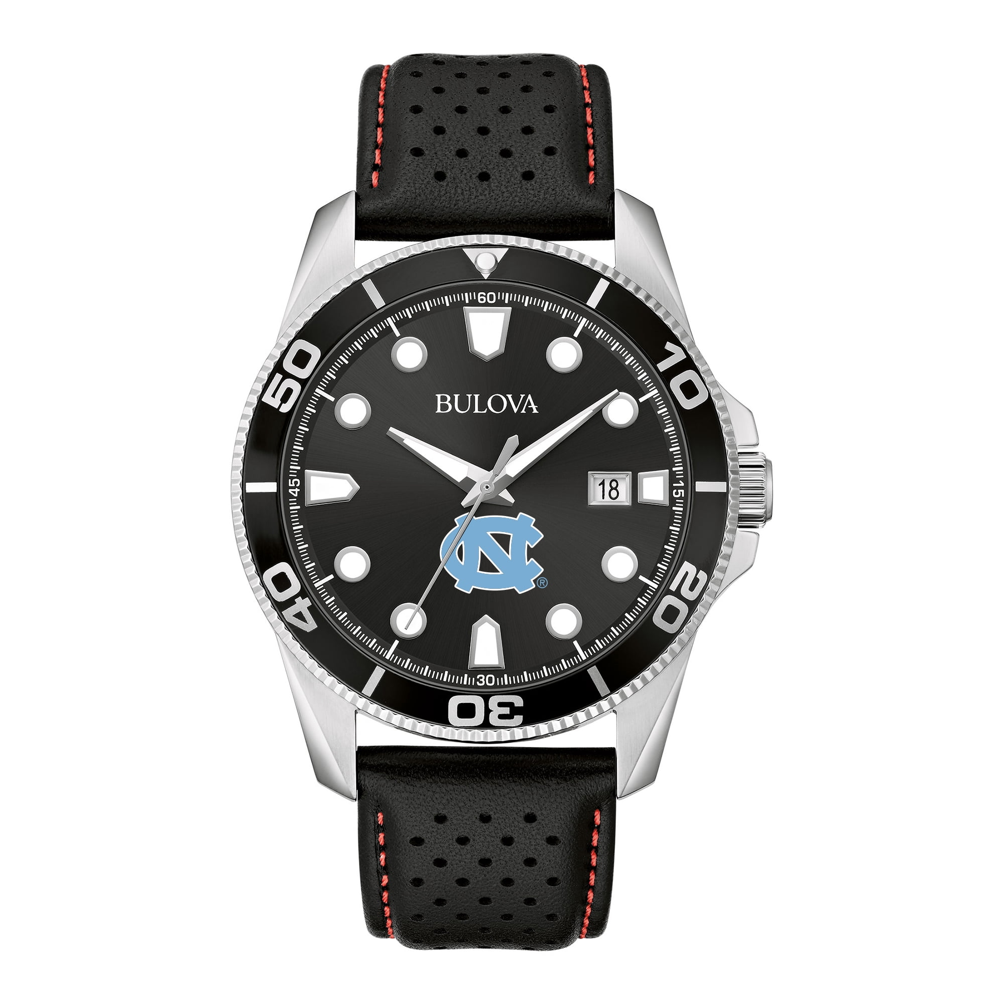 Men's Bulova Black North Carolina Tar Heels Corporate Collection ...