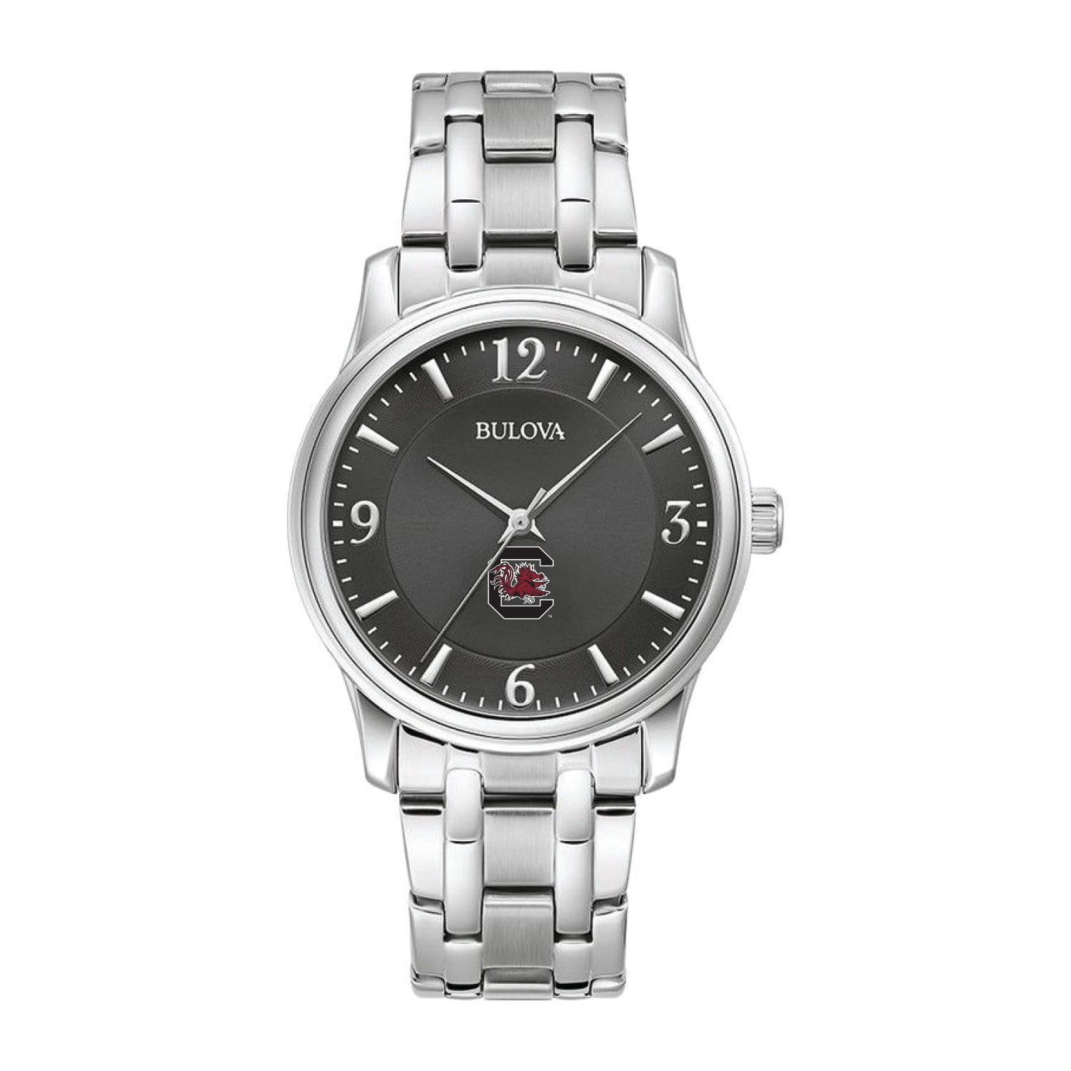 Men's Bulova Black South Carolina Gamecocks Stainless Steel Corporate ...