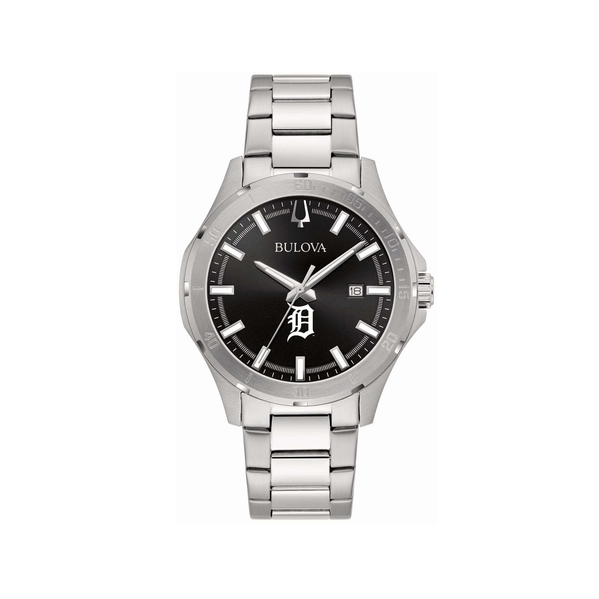Men's Bulova Detroit Tigers Stainless Steel Classic Sport Watch ...