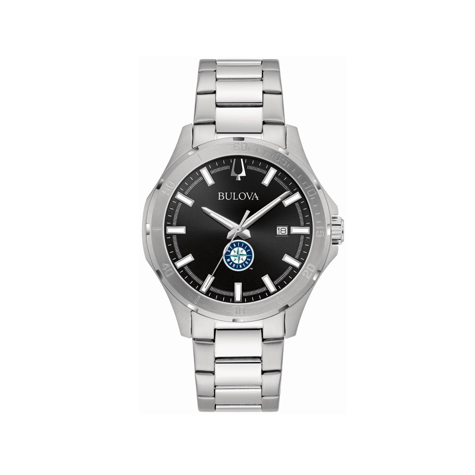 Men's Bulova Seattle Mariners Stainless Steel Classic Sport Watch ...