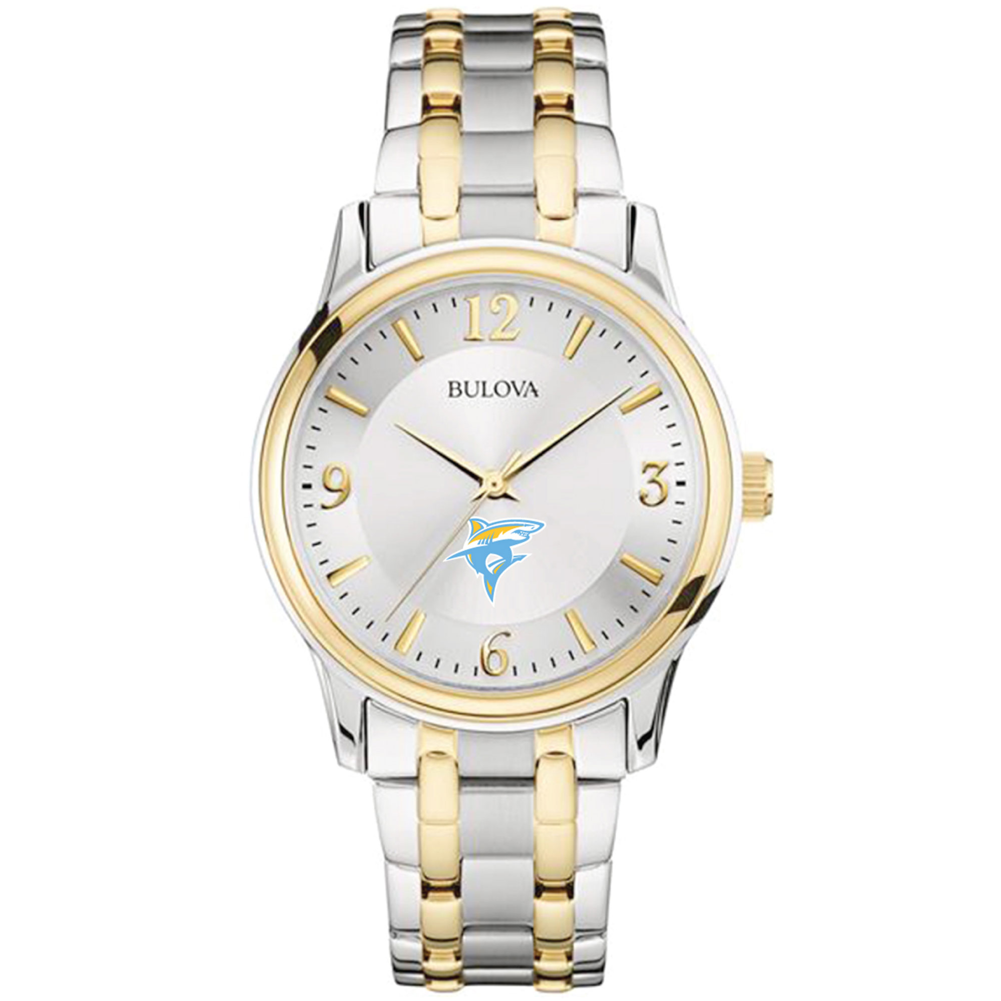 Men's Bulova Silver/Gold LIU Sharks Two-Tone Stainless Steel Watch - Walmart.com